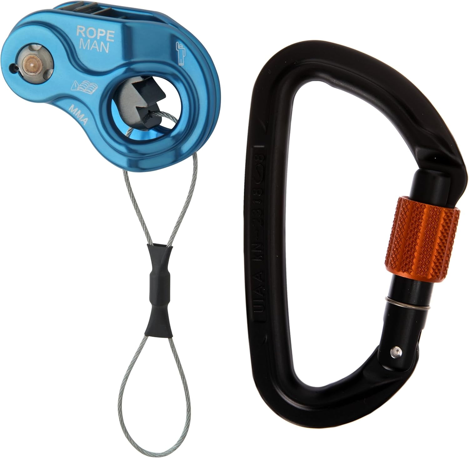 Ropeman 1 Ascender - Lightweight Rope Clamp for Climbing, Hunting, Tree Climbing, & Rigging ...
