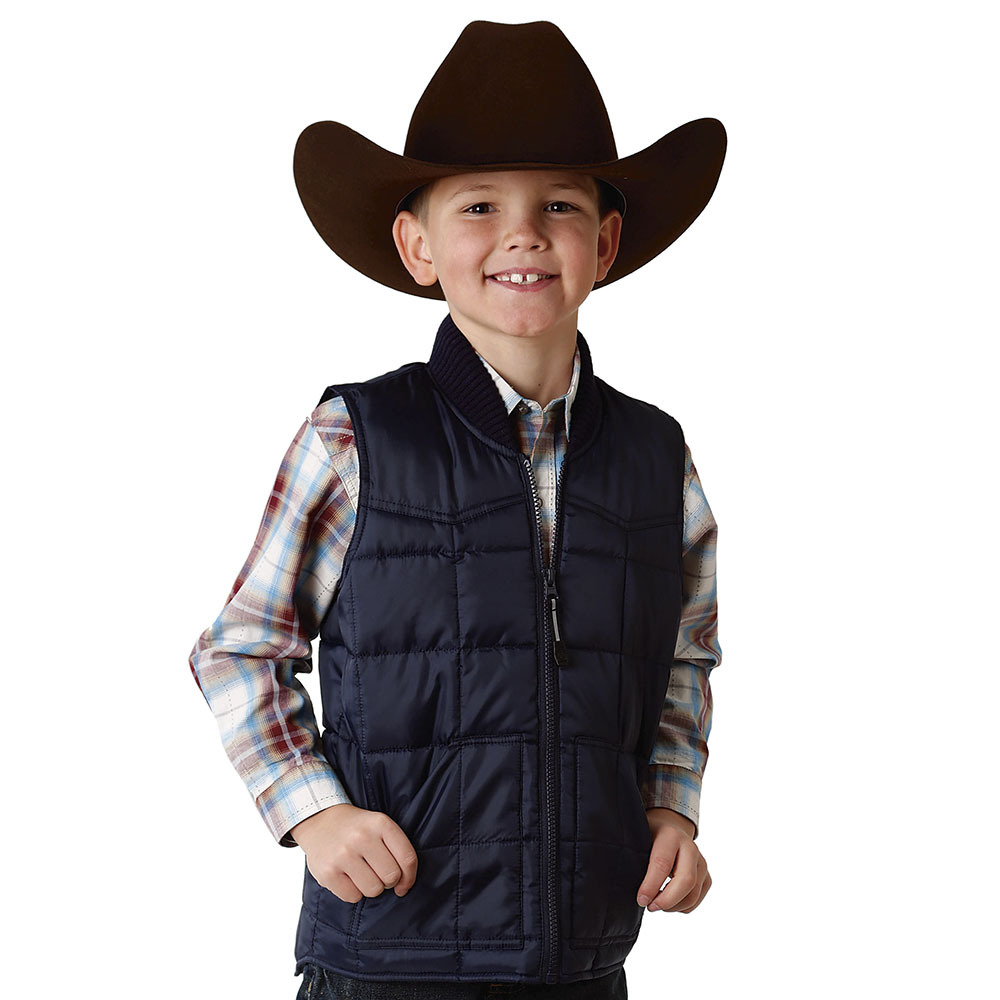 Roper Apparel Boys Roper Boys Puff Vest S Navy - Walmart.com