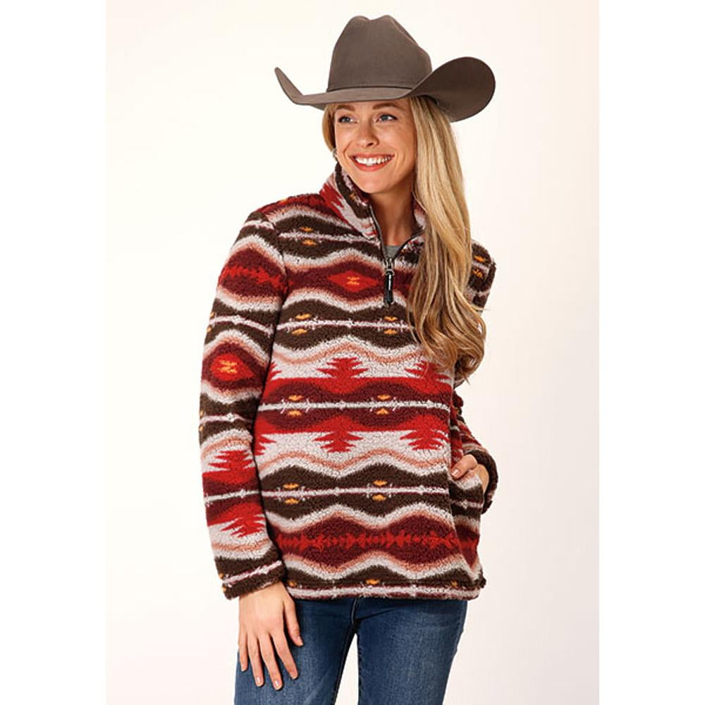 Roper Apparel Womens Women`s Roper Blanket Aztec Polar Fleece L Multi ...