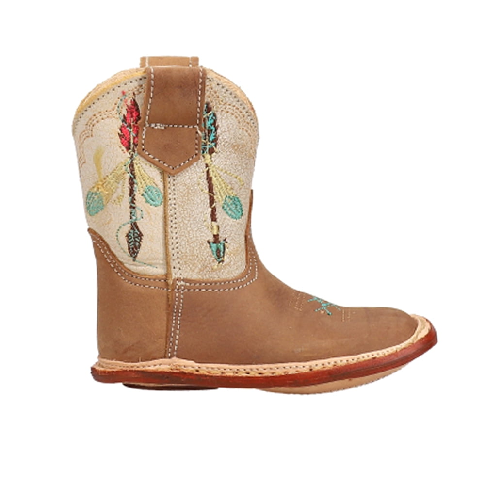 Roper Boys Arrow Feather Embroidery Square Toe Cowboy Ankle Boots ...