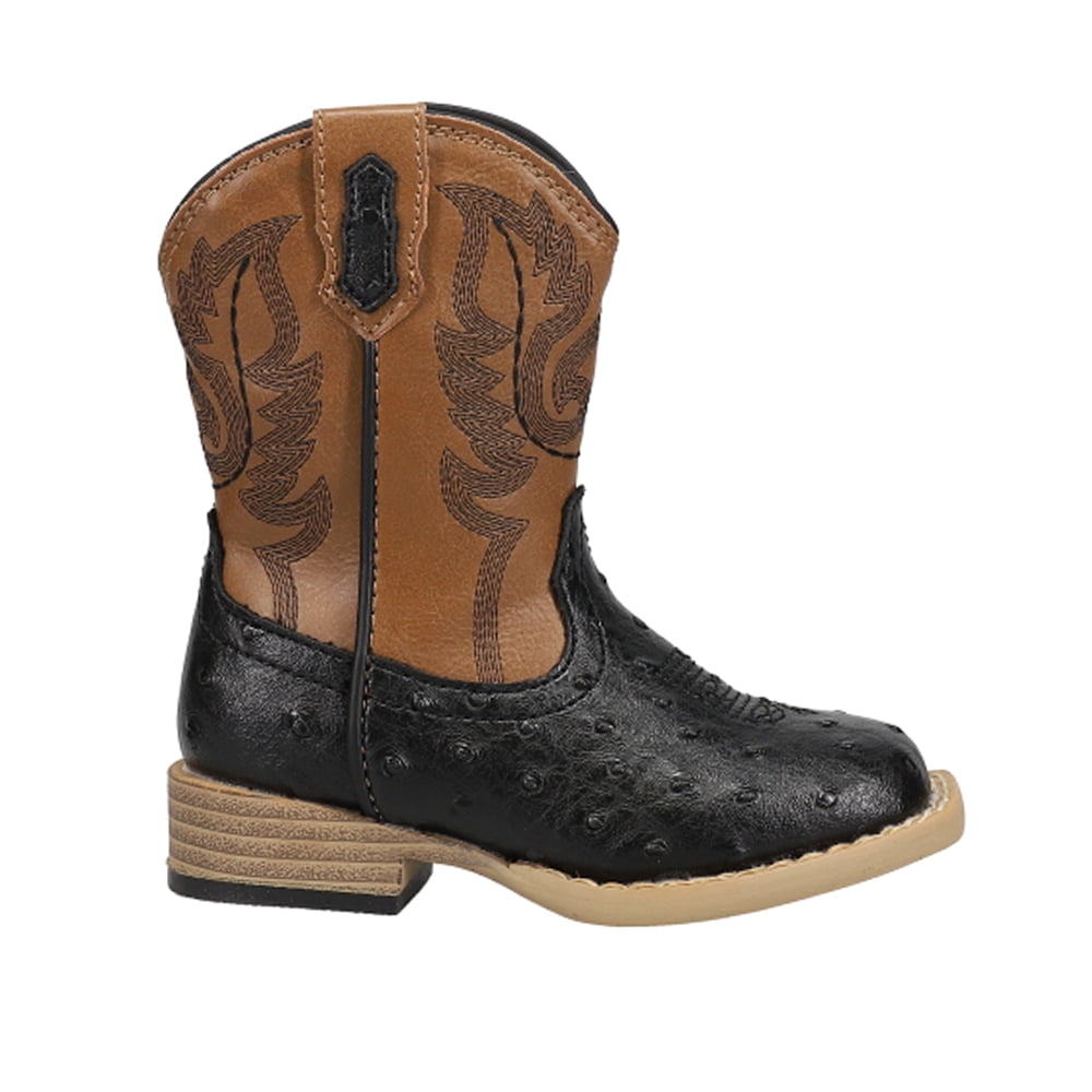 Roper Boys Bumps Embroidery Square Toe Cowboy Mid Calf Boots - Walmart.com