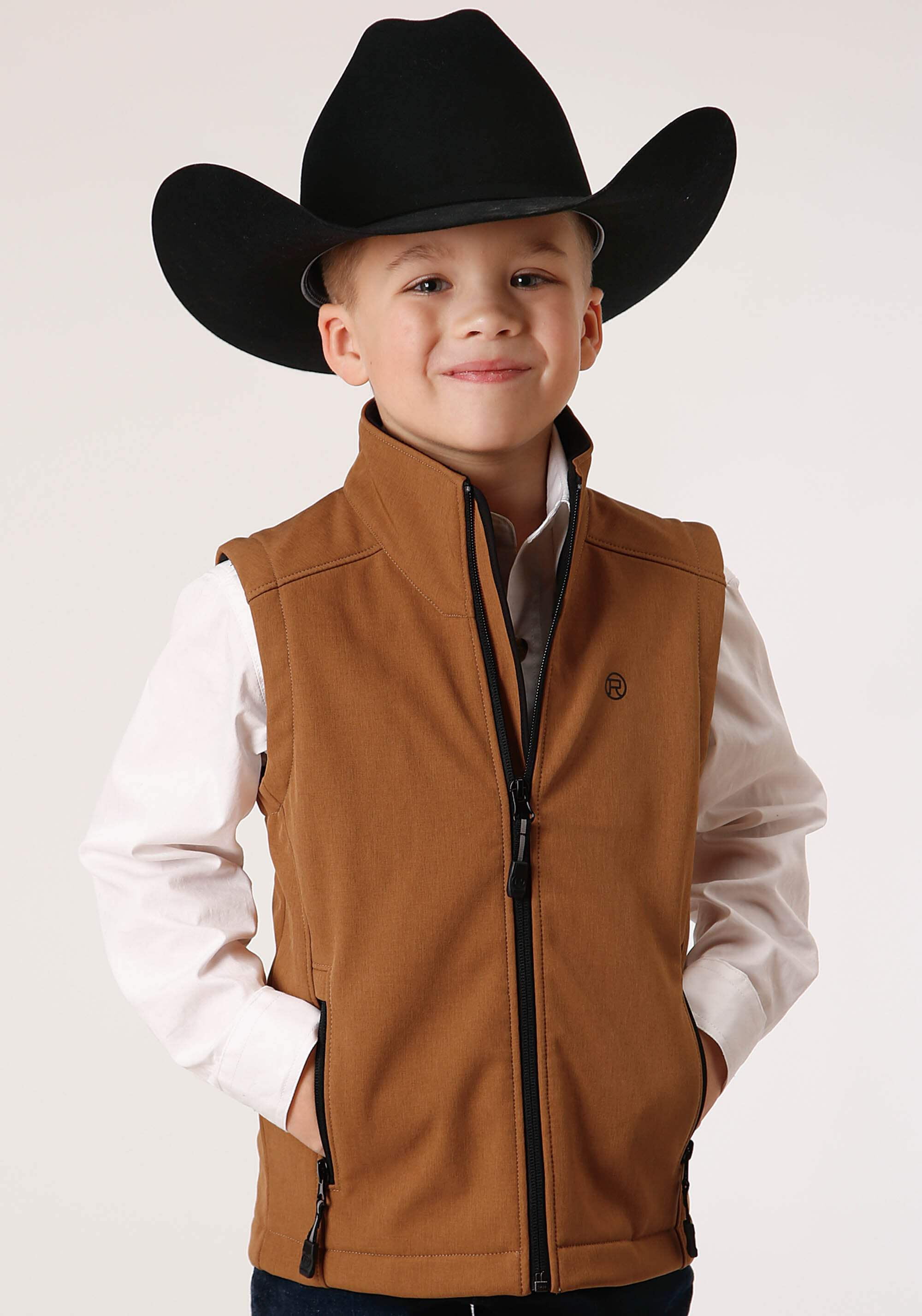 Roper Boys Caramel Softshell Tech Vest - Walmart.com