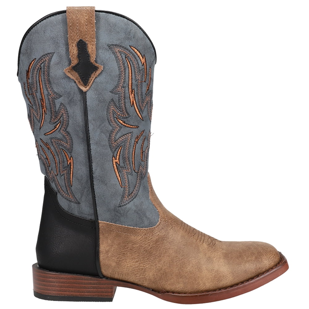 Roper Boys Dalton Square Toe Cowboy Mid Calf Boots - Walmart.com