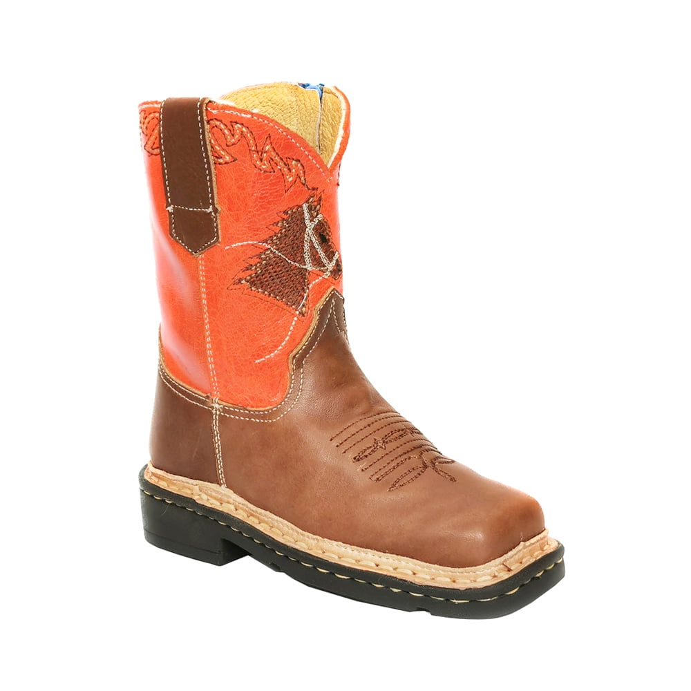Roper Boys Horsehead Square Toe Cowboy Casual Mid Calf Boots - Walmart.com