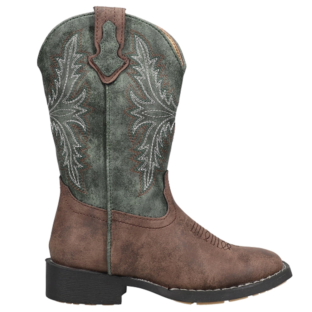 Roper Boys Jed Square Toe Cowboy Mid Calf Boots - Walmart.com