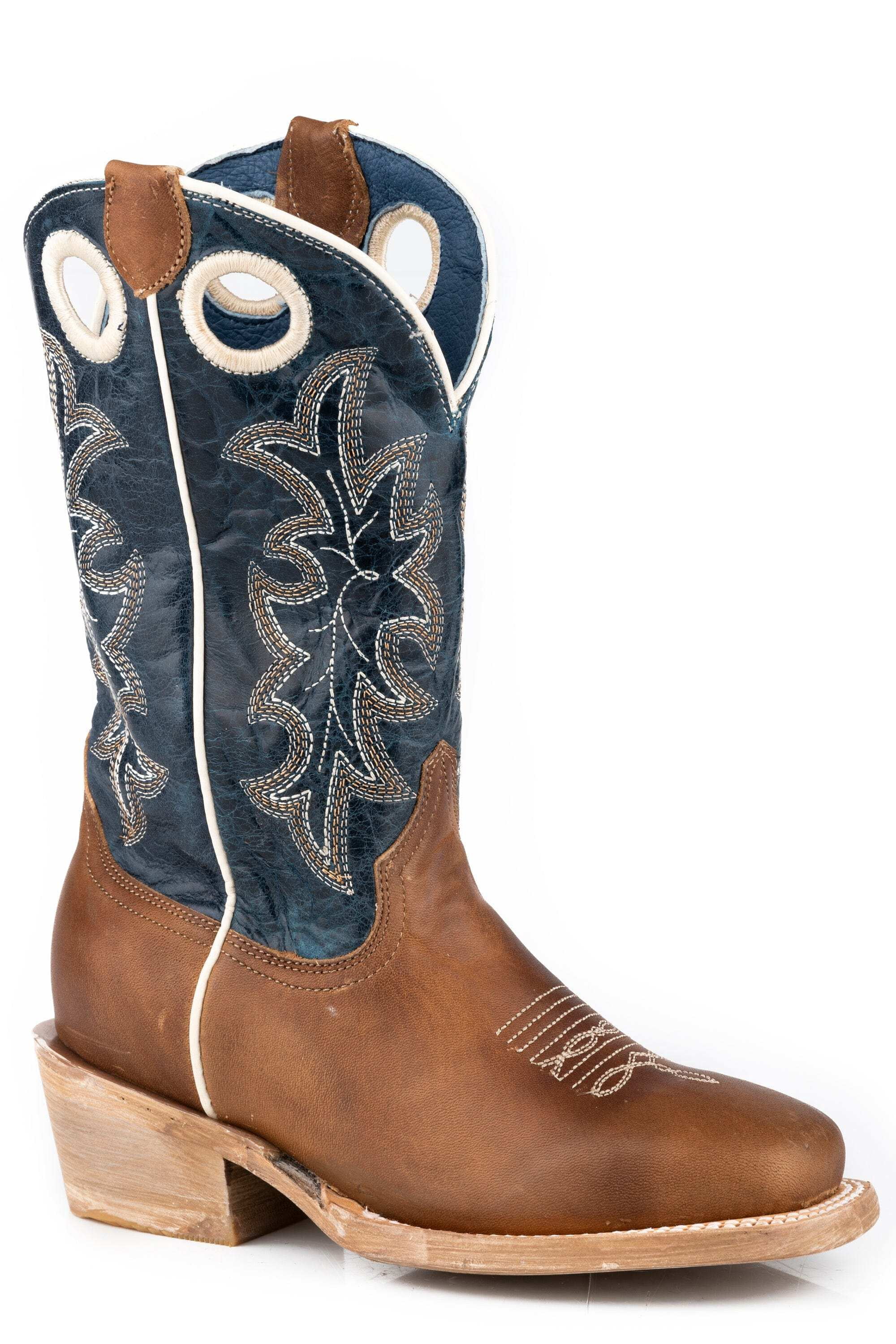 Roper Boys' Little Ride Em' Cowboy Western Boot Square Toe Tan 13 D(M ...