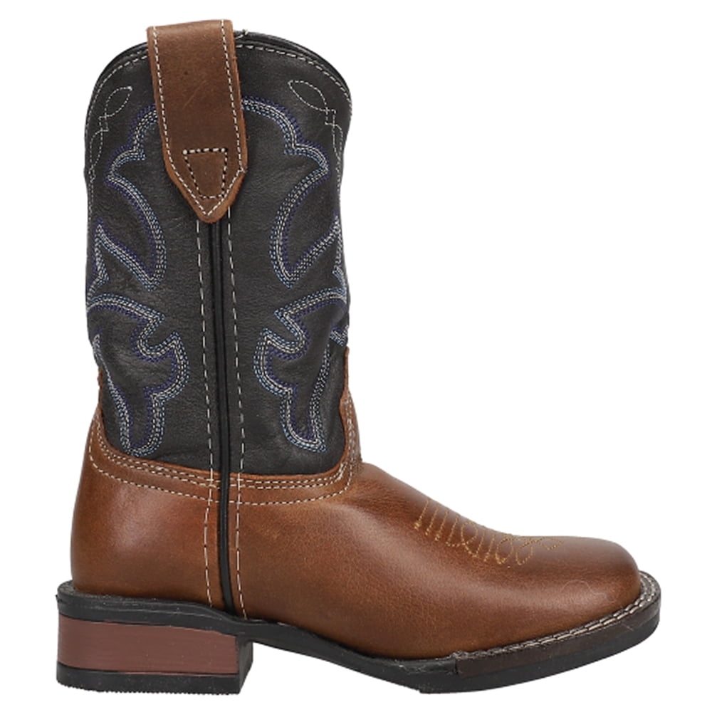 Roper Boys Monterey Leather Square Toe Embroidered Cowboy Mid Calf ...
