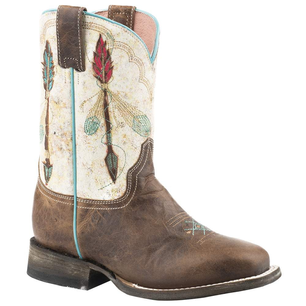 Roper Footwear Boys Kids Roper Arrow Feather Cowboy Boot 13 Tan ...
