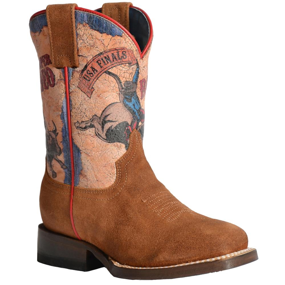 Roper Footwear Boys Kids Roper Rodeo Finals Boot 2 Brown - Walmart.com