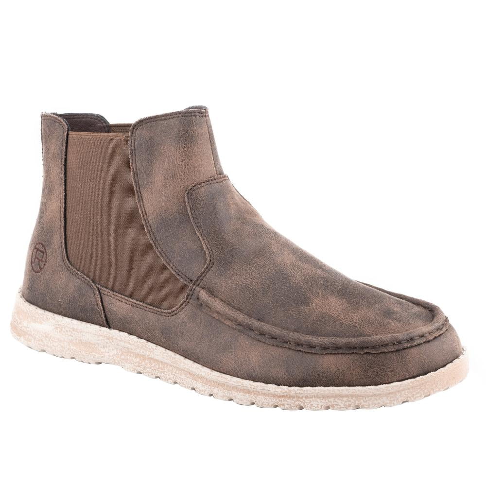 Roper Footwear Mens Roper Hang Loose EVA Moc Toe Romeo Slip Shoe Brown ...