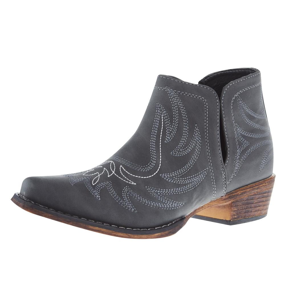 Roper Footwear Womens Roper Ava Faux Leather Snip Toe Bootie 8.5 B ...