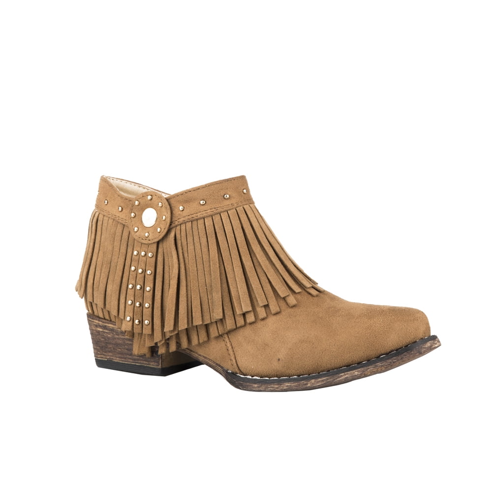 Roper Girls Brittany Snip Toe Cowboy Casual Ankle Boots - Walmart.com