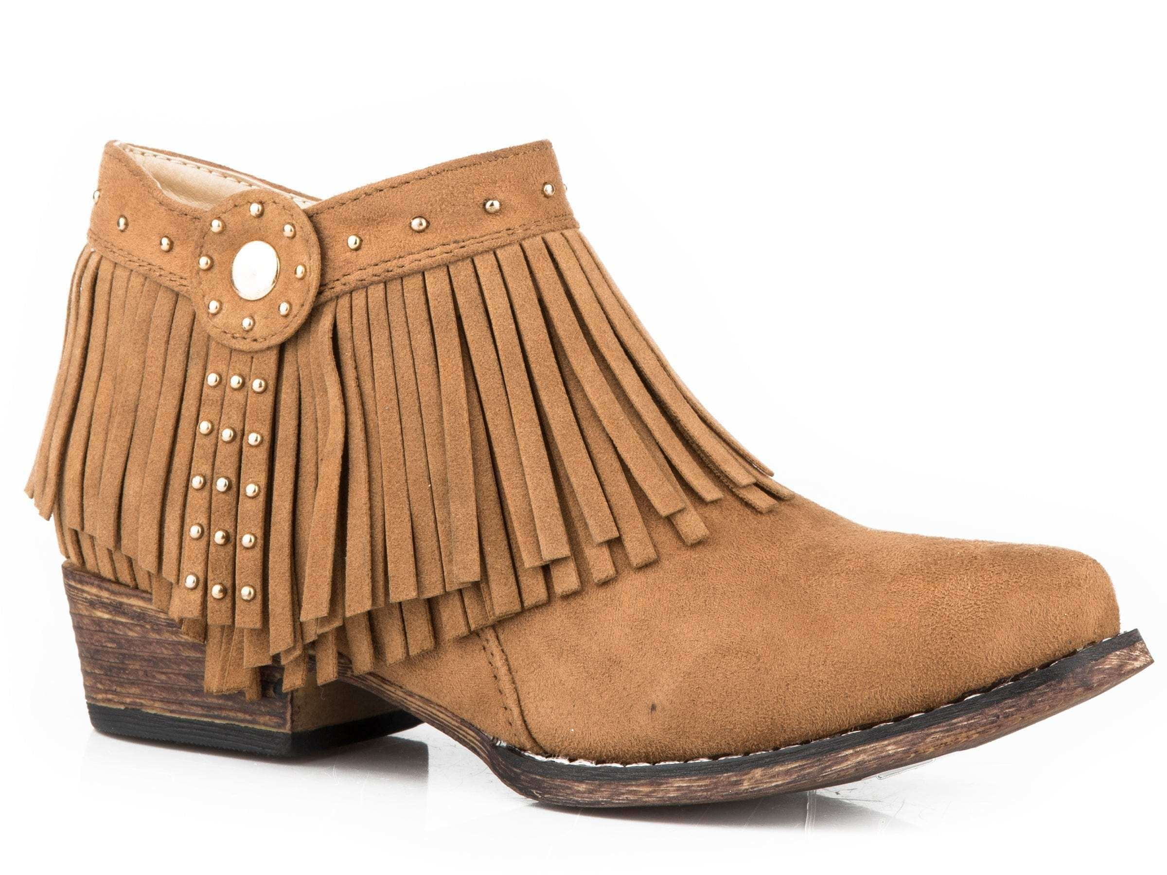 Roper Girls Brittany Snip Toe Cowboy Casual Ankle Boots - Walmart.com