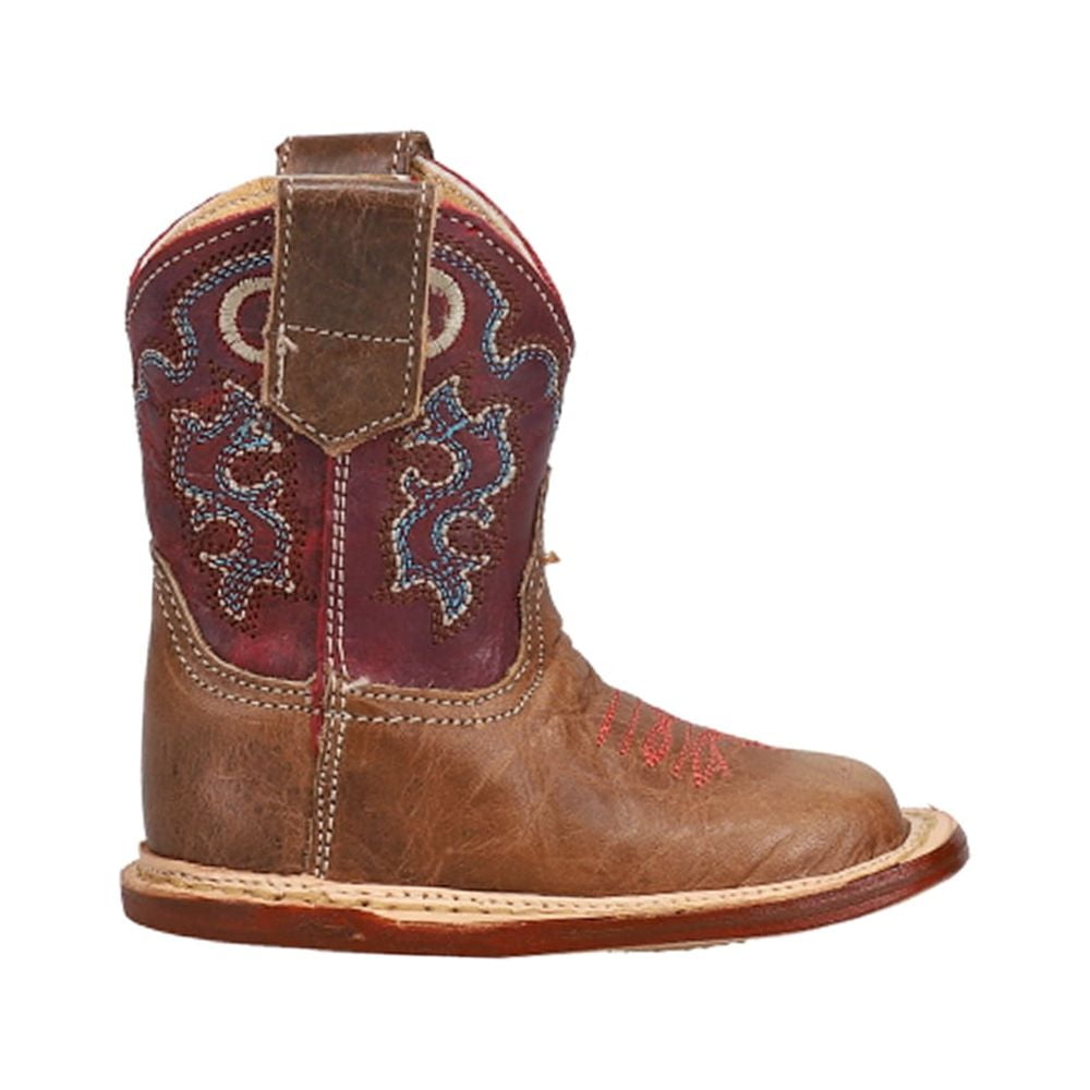 Roper Girls Cowbaby Square Toe Cowboy Ankle Boots - Walmart.com