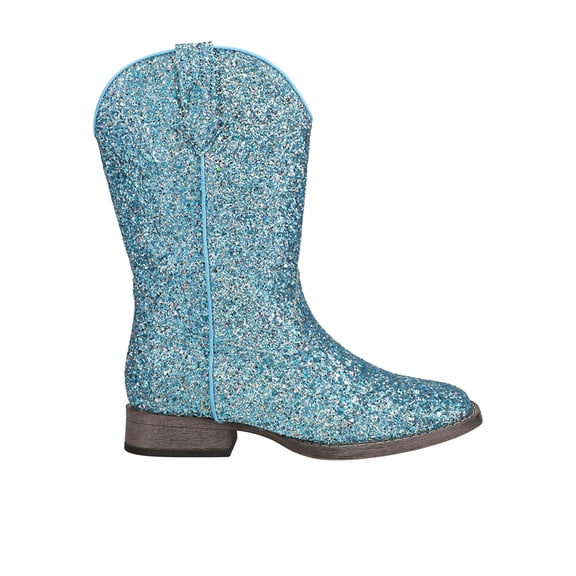 Roper Girls Heart Embroidery Square Toe Cowboy Mid Calf Boots - Walmart.com
