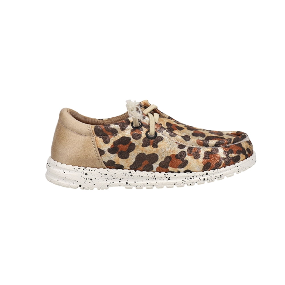 Roper Girls Hang Loose Leopard Slip On Flats Casual Shoes - Walmart.com