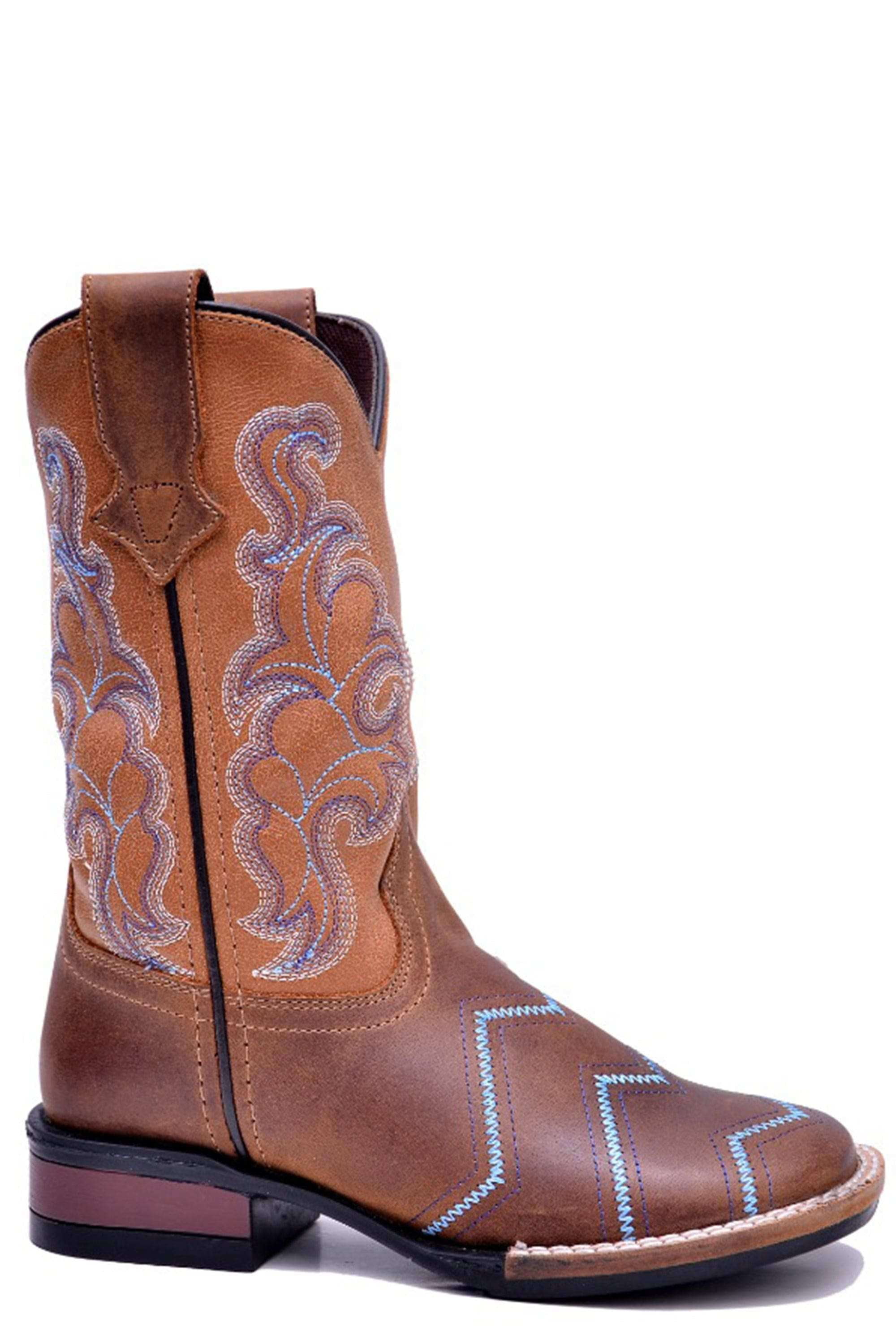Roper Kids Girls Monterey Angles Square Toe Boots Mid Calf - Walmart.com