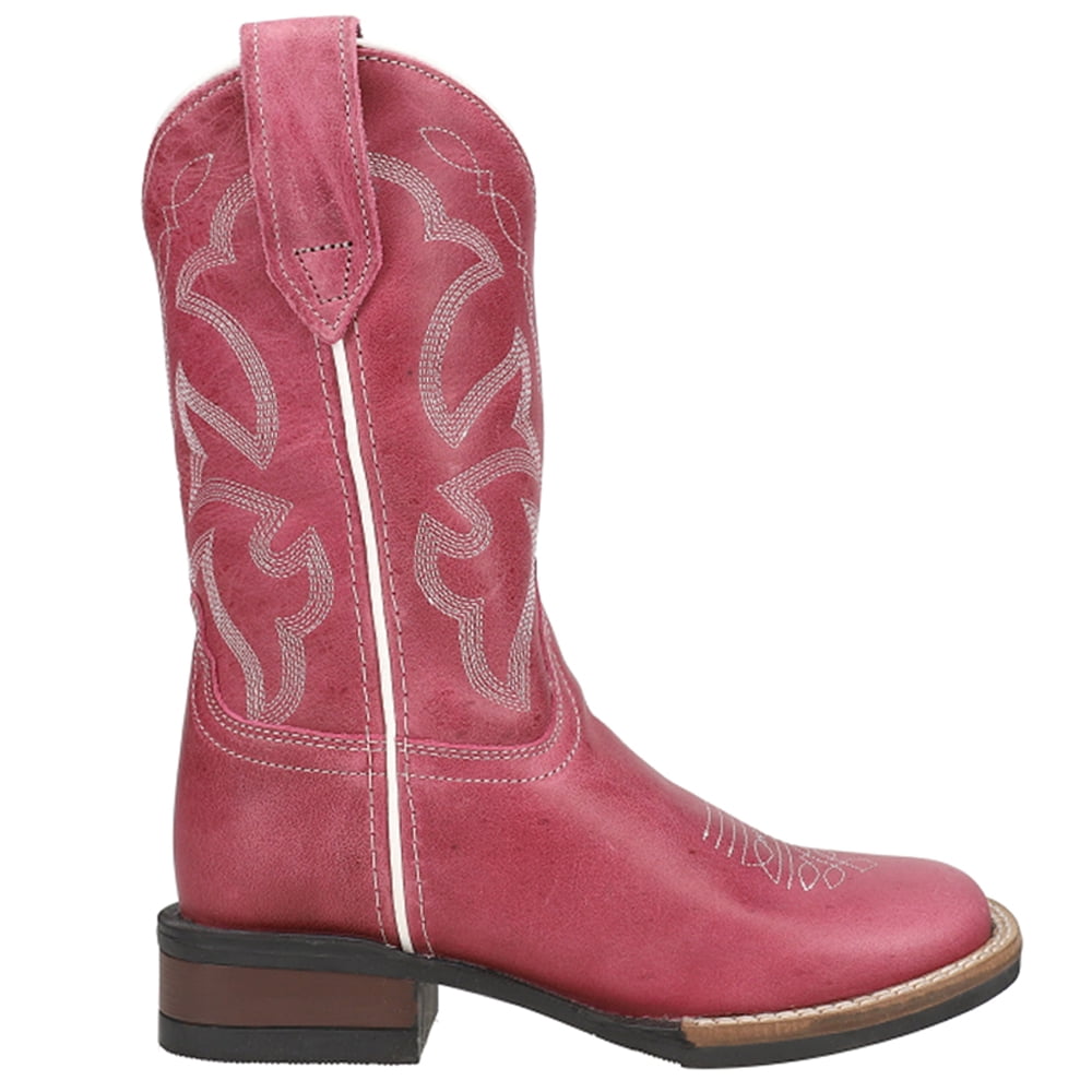 Roper Girls Monterey Square Toe Cowboy Mid Calf Boots - Walmart.com