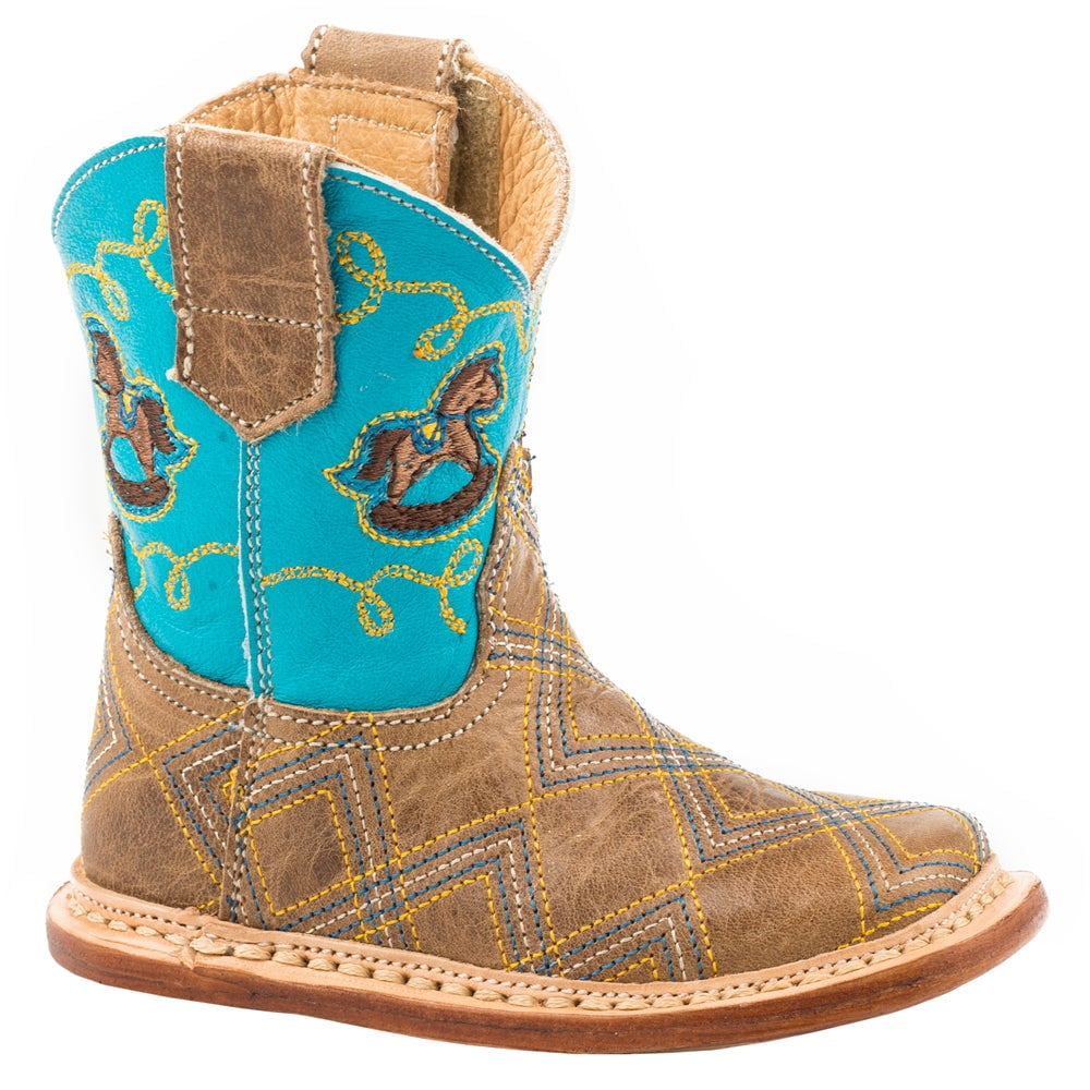 Roper Infant Boys Cowbaby Blue Rockin Horse Boots Ankle - Walmart.com
