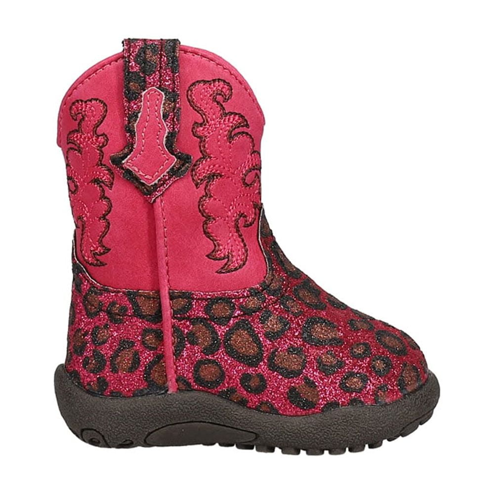 Roper Infant Girls Cowbabies Glitter Cat Square Toe Cowboy Casual Boots ...