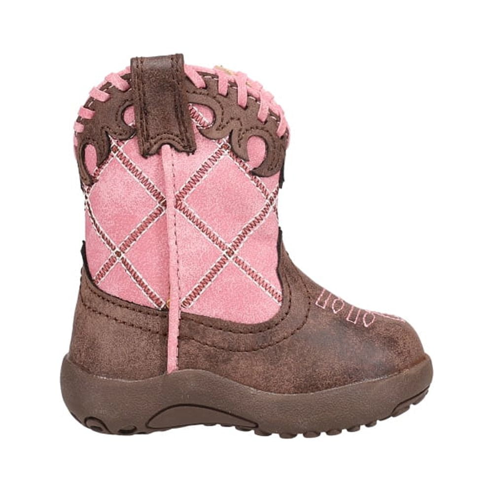 Roper Infant Girls Cowbaby Lacy Checkered Square Toe Cowboy Casual ...