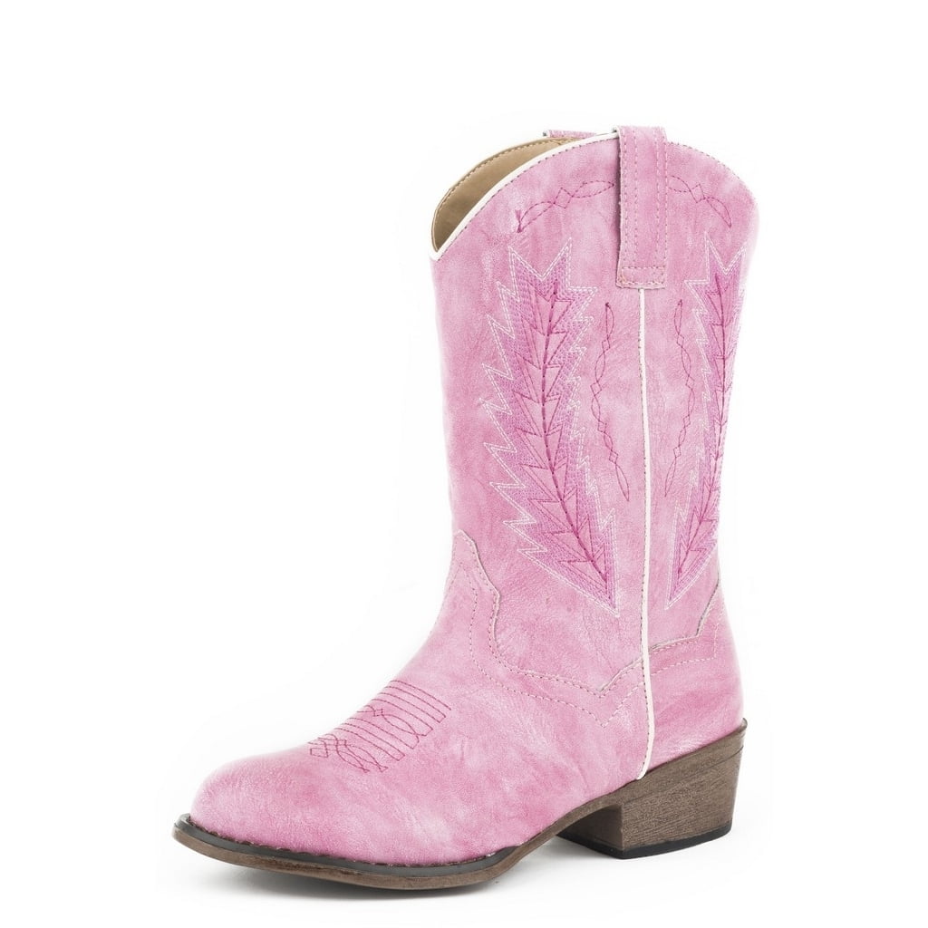 Roper; Kids Boots Western Round Toe Pull On, Pink, Size 10 - Walmart.com