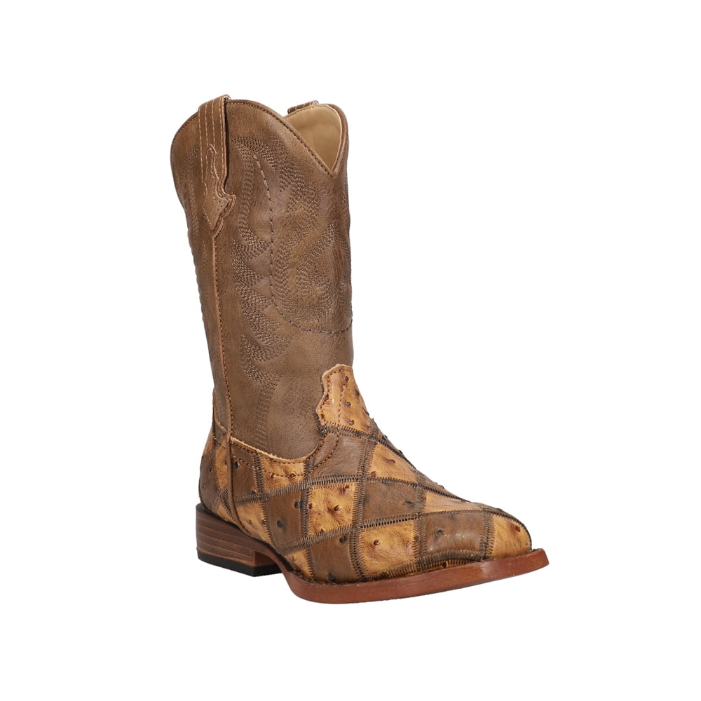 Roper Boys Bird Blocks Square Toe Cowboy Mid Calf Western Boots ...