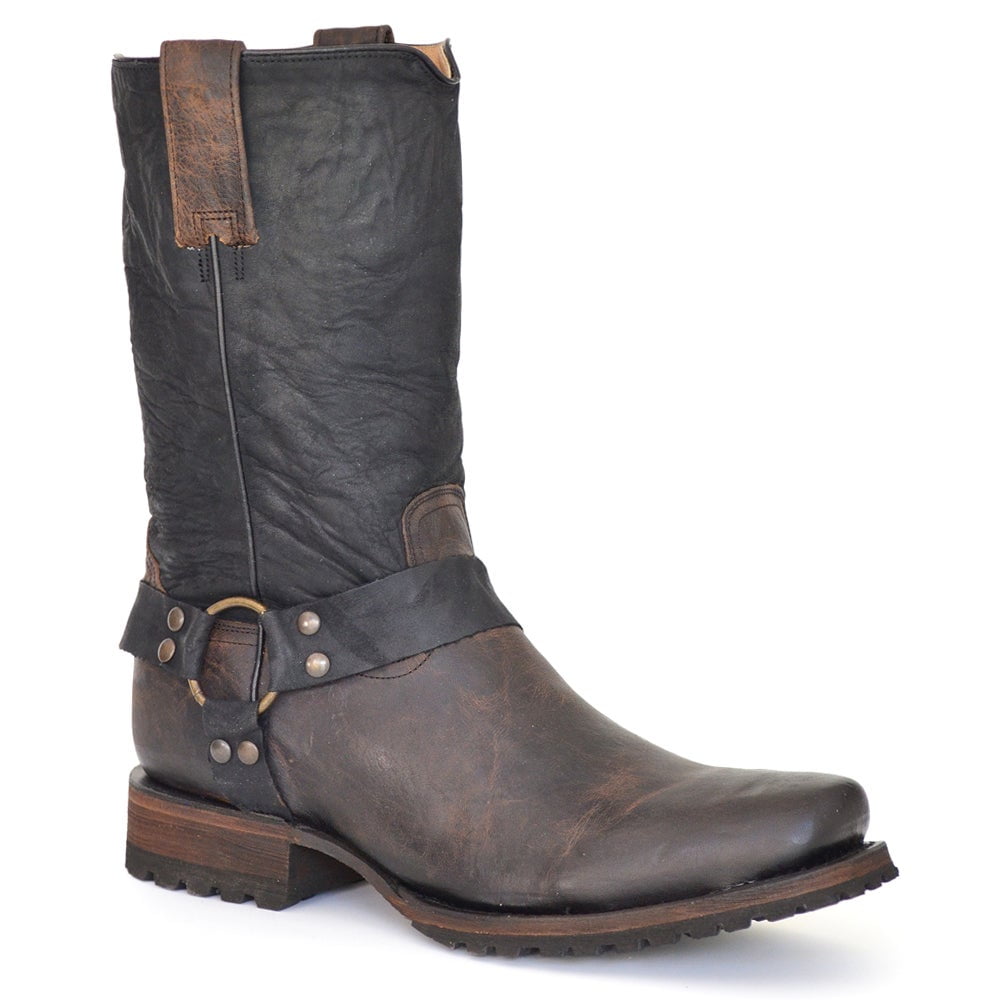 Roper Mens Biker Lug Motorcycle Casual Boots Mid Calf - Walmart.com