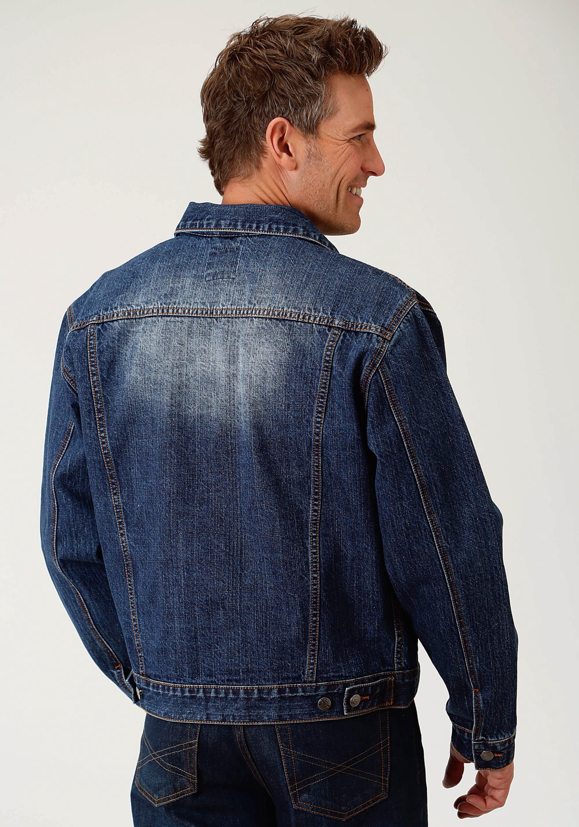 Roper Mens Blue Denim Jacket - Walmart.com