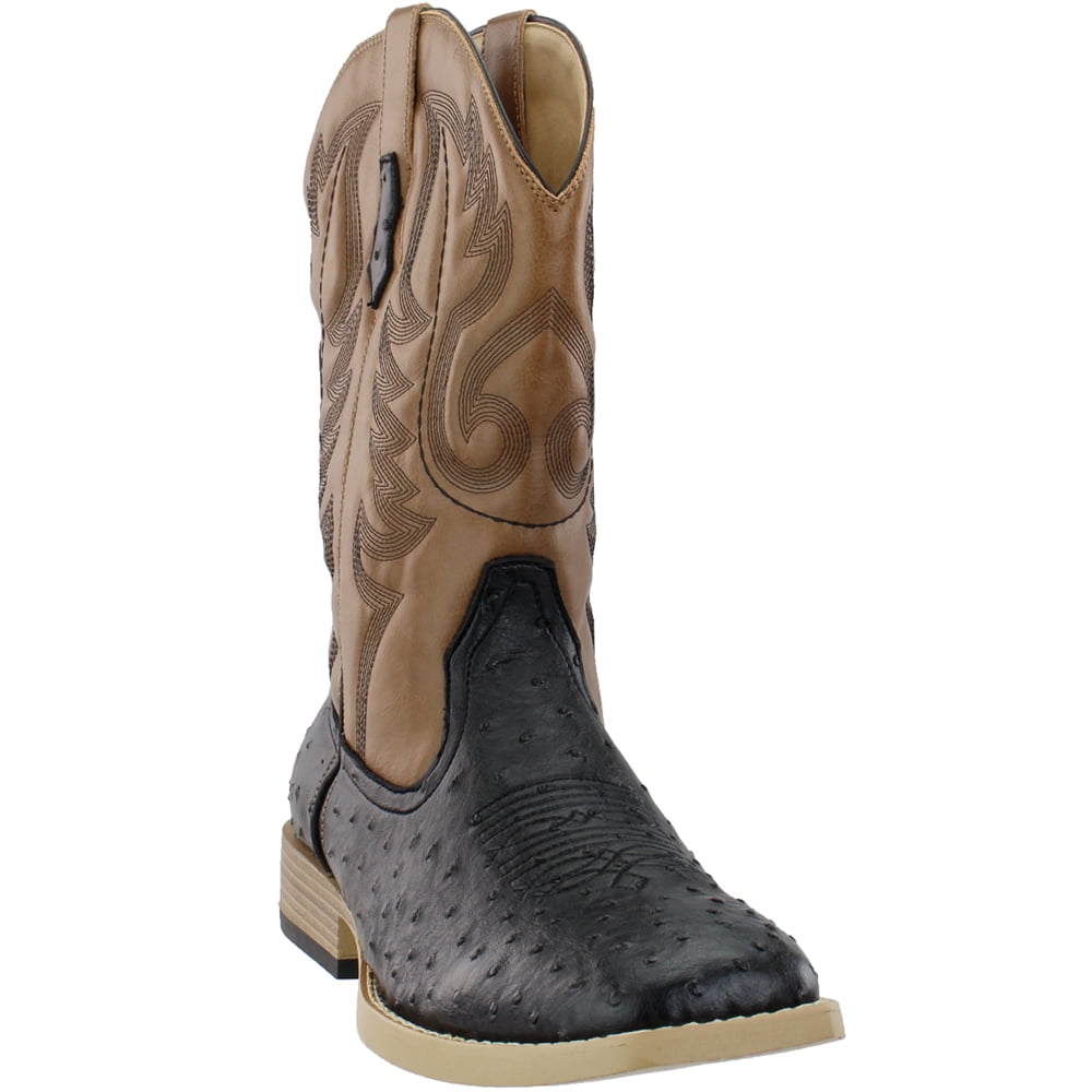 Roper Mens Bumps Square Toe Cowboy Mid Calf Boots - Walmart.com