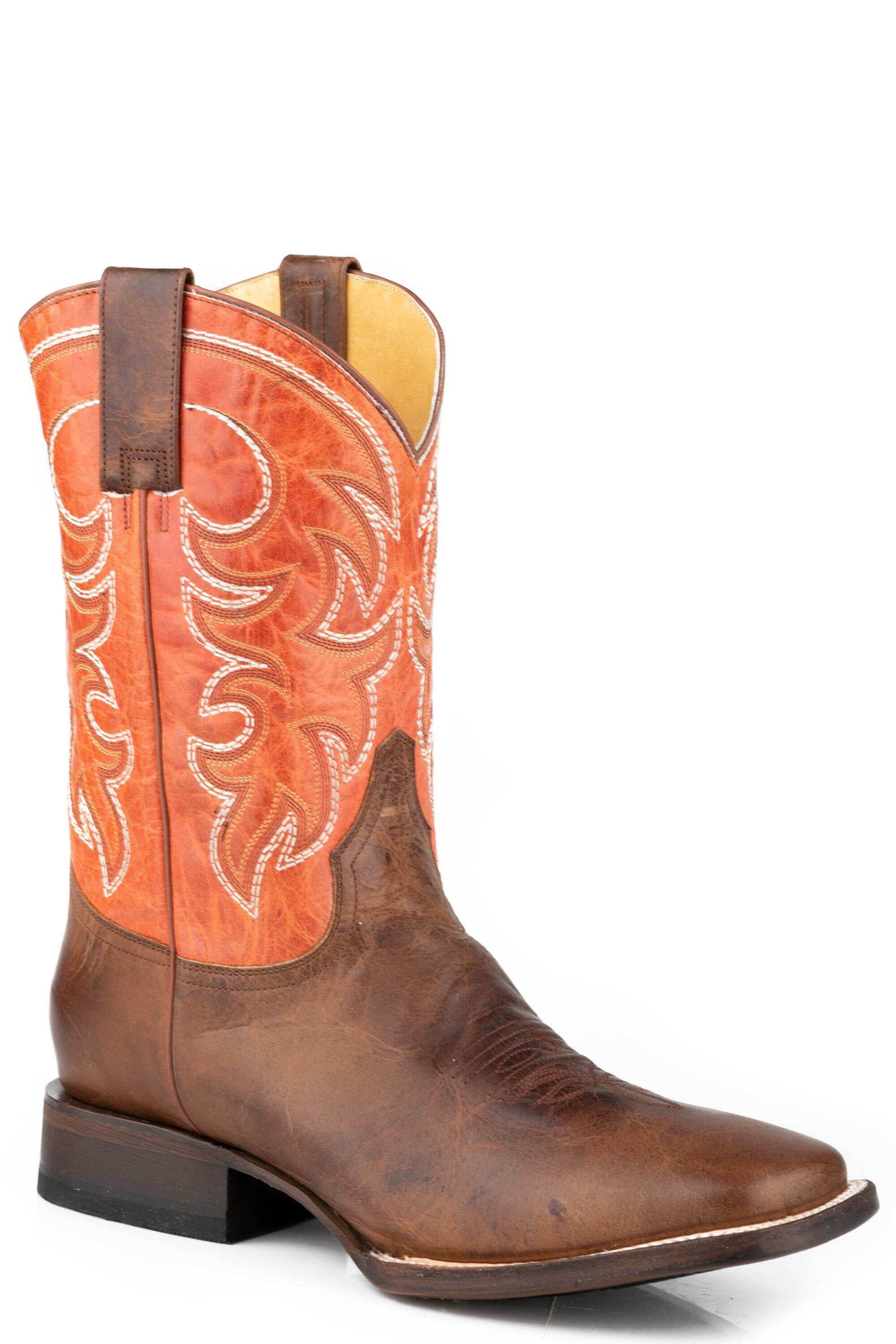 Roper Mens Burnished Tan Leather Vamp - Walmart.com