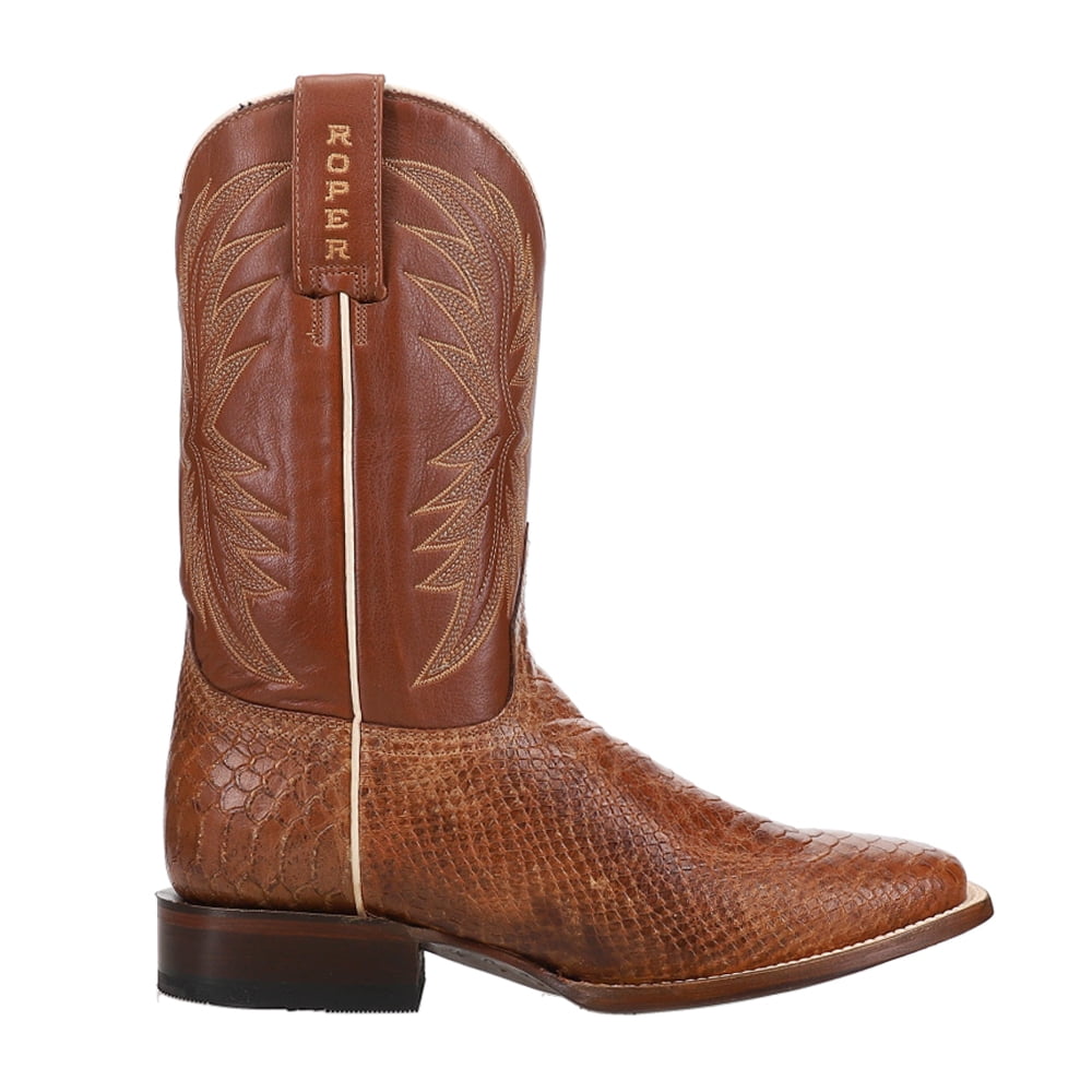 Roper Mens Diesel Embroidered Python Animal Print Square Cowboy Mid ...