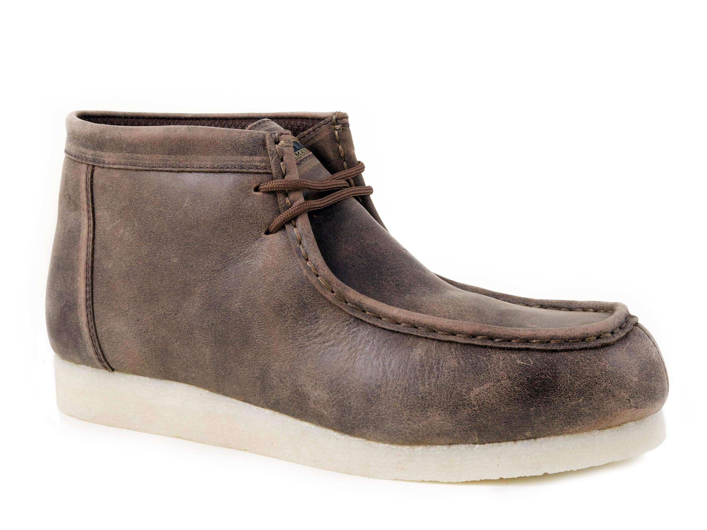 Roper Mens Gum Sticker Square Toe Chukka Ankle Boots - Walmart.com