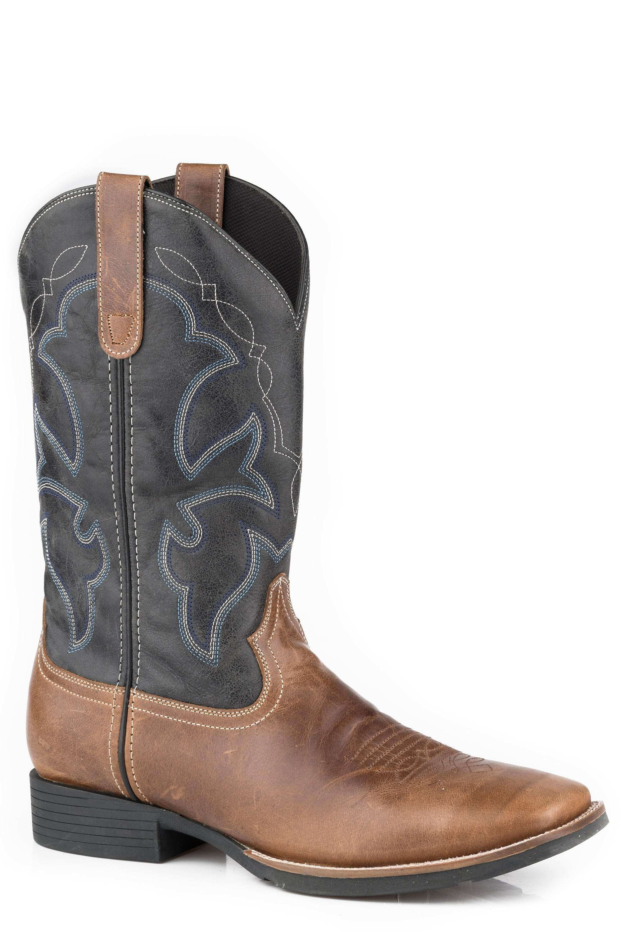 Roper Men's Western Monterey Square Toe Cowboy Boots, Mid Calf Casual ...