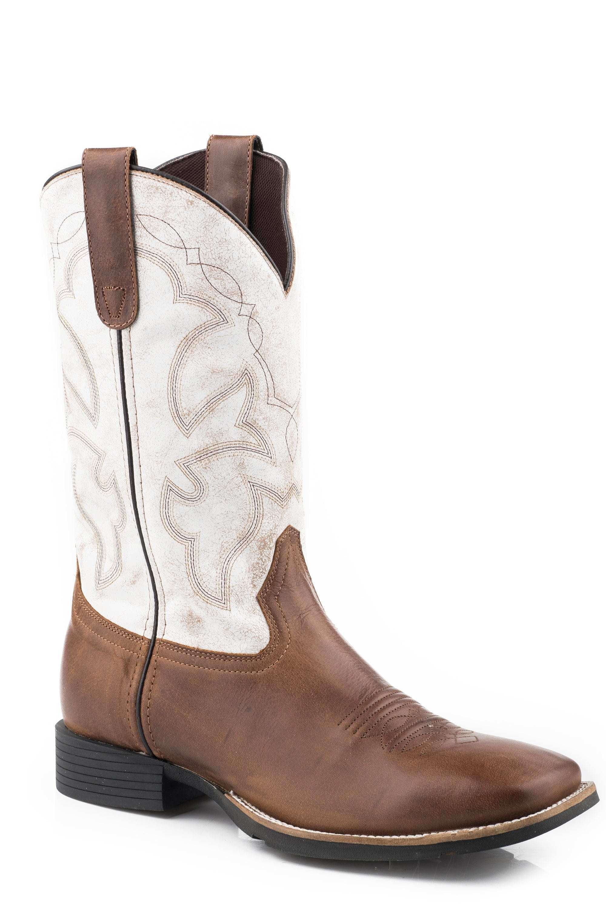 Roper Mens Monterey Square Toe Cowboy Mid Calf Boots - Walmart.com