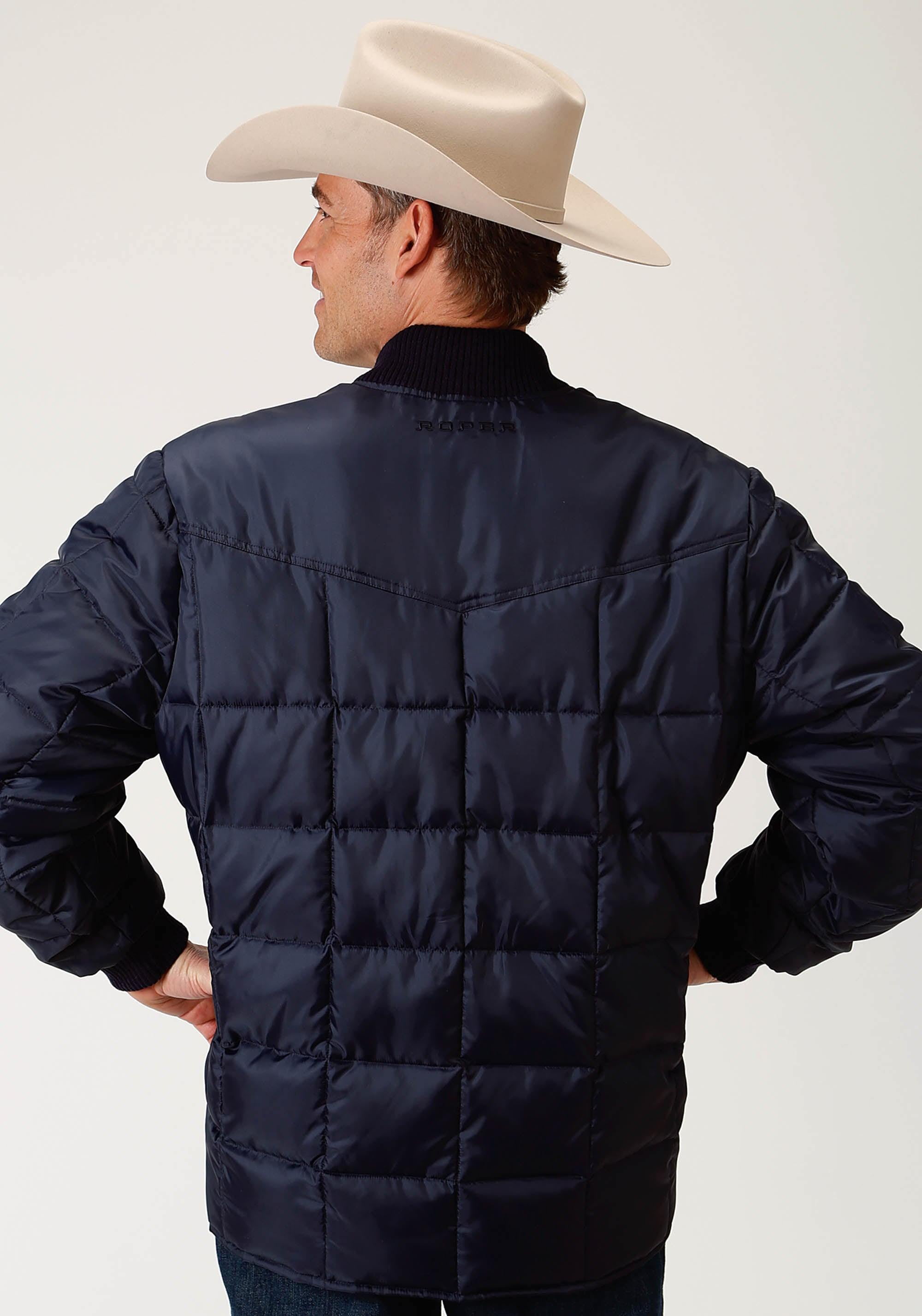 Roper Mens Navy Blue Poly-Filled Jacket - Walmart.com