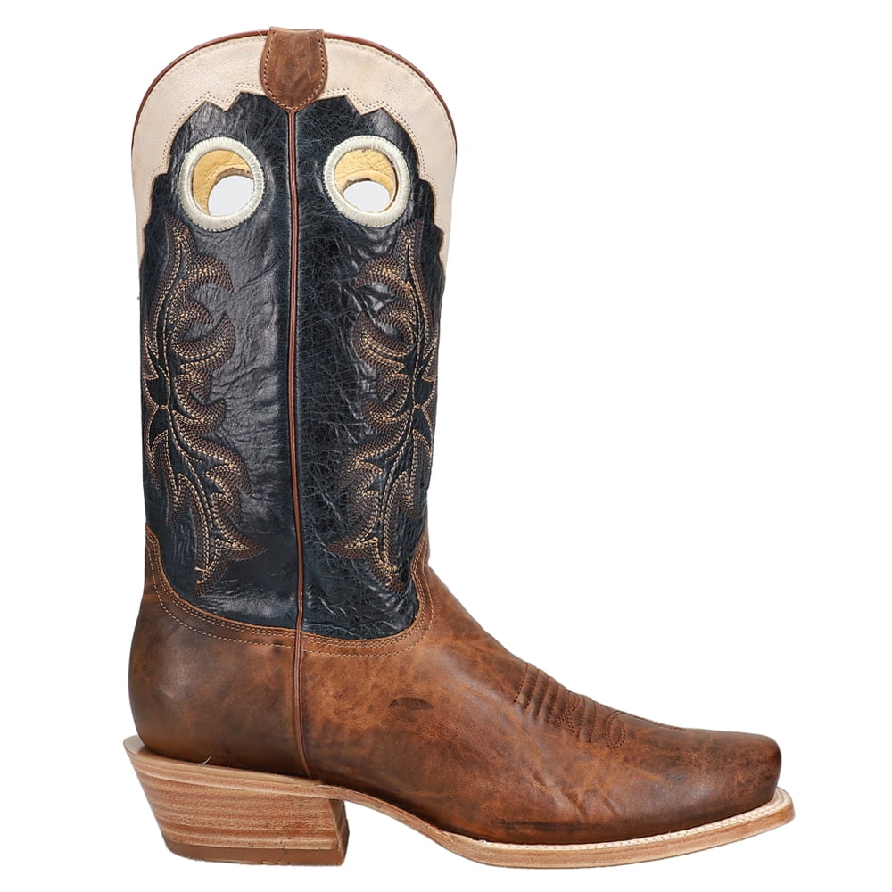 Roper Mens Ride Em Cutter Embroidered Square Toe Pull On Cowboy Mid ...