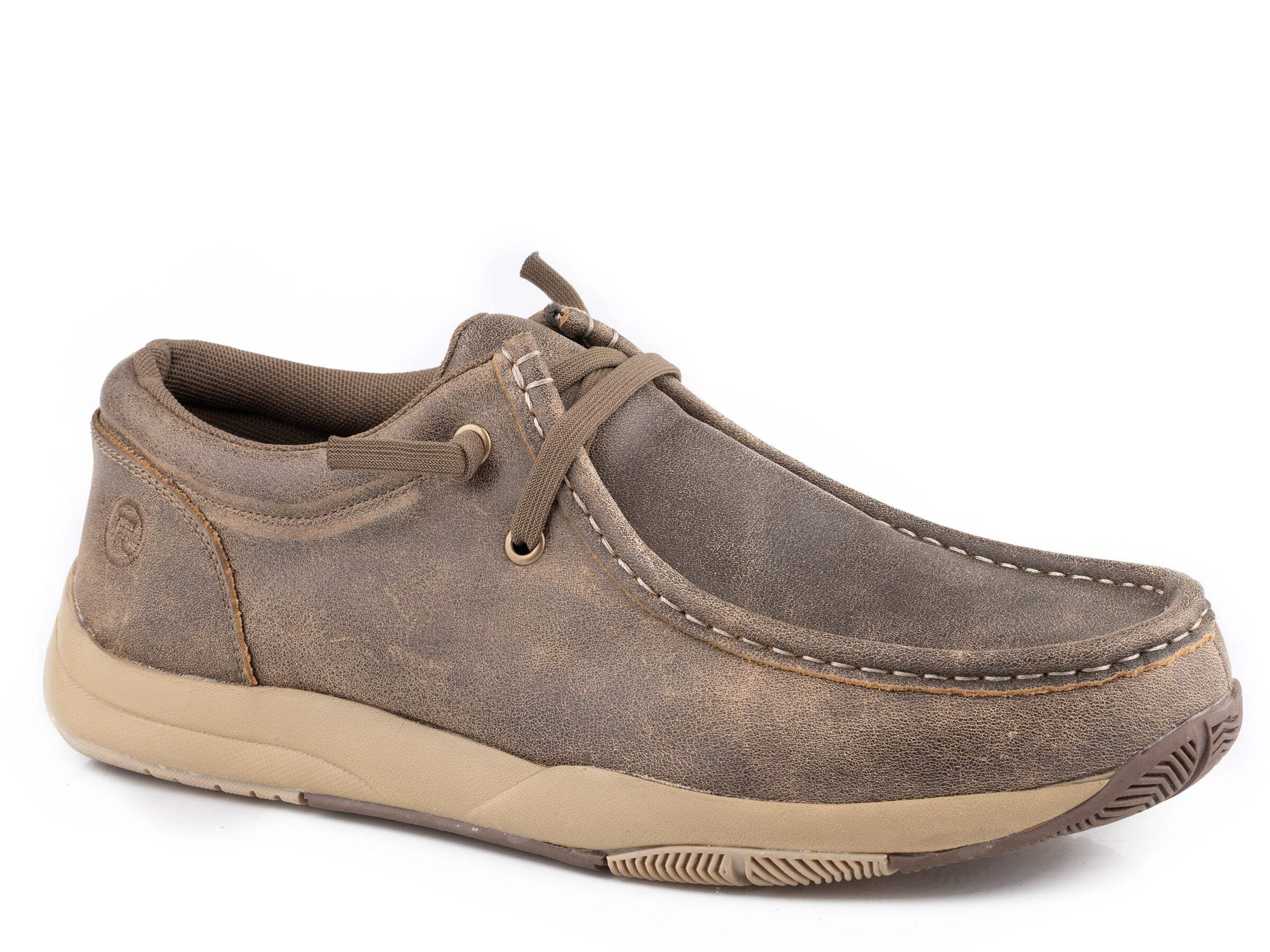 Roper Mens Rustic Brown Leather Upper - Walmart.com