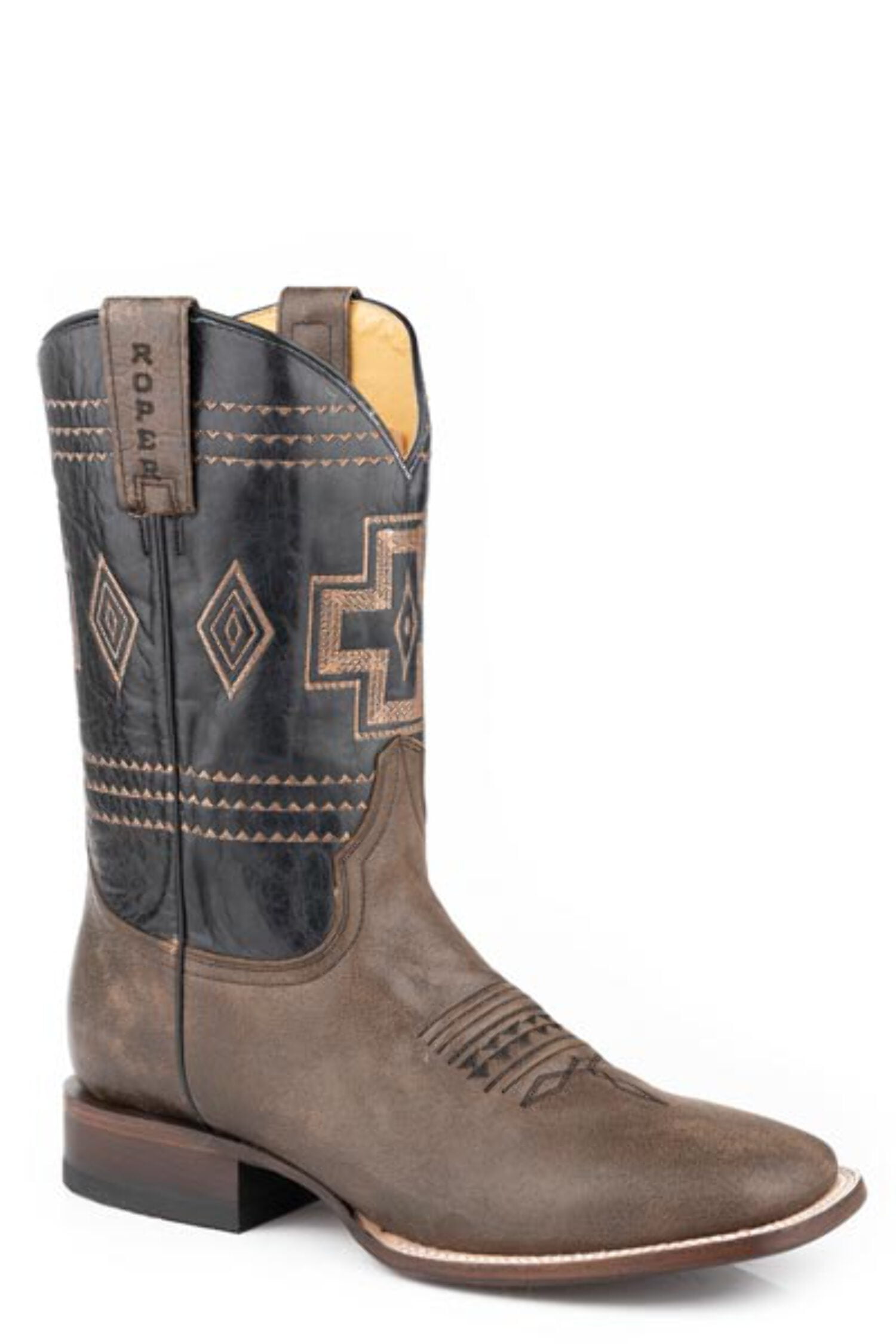 Roper Mens Vintage Brown Leather Vamp - Walmart.com