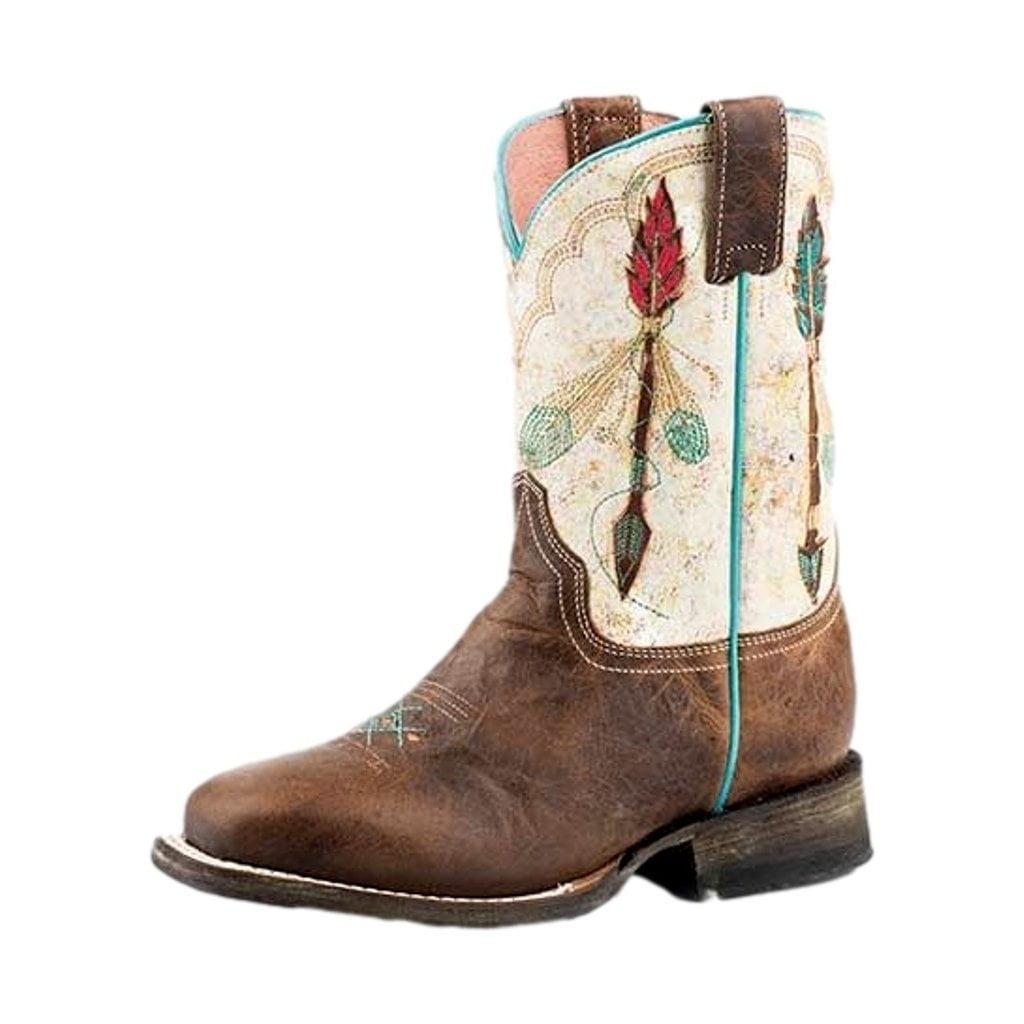 Roper Western Boots Girls Arrow Feather Tan 09-018-7022-8287 TA ...