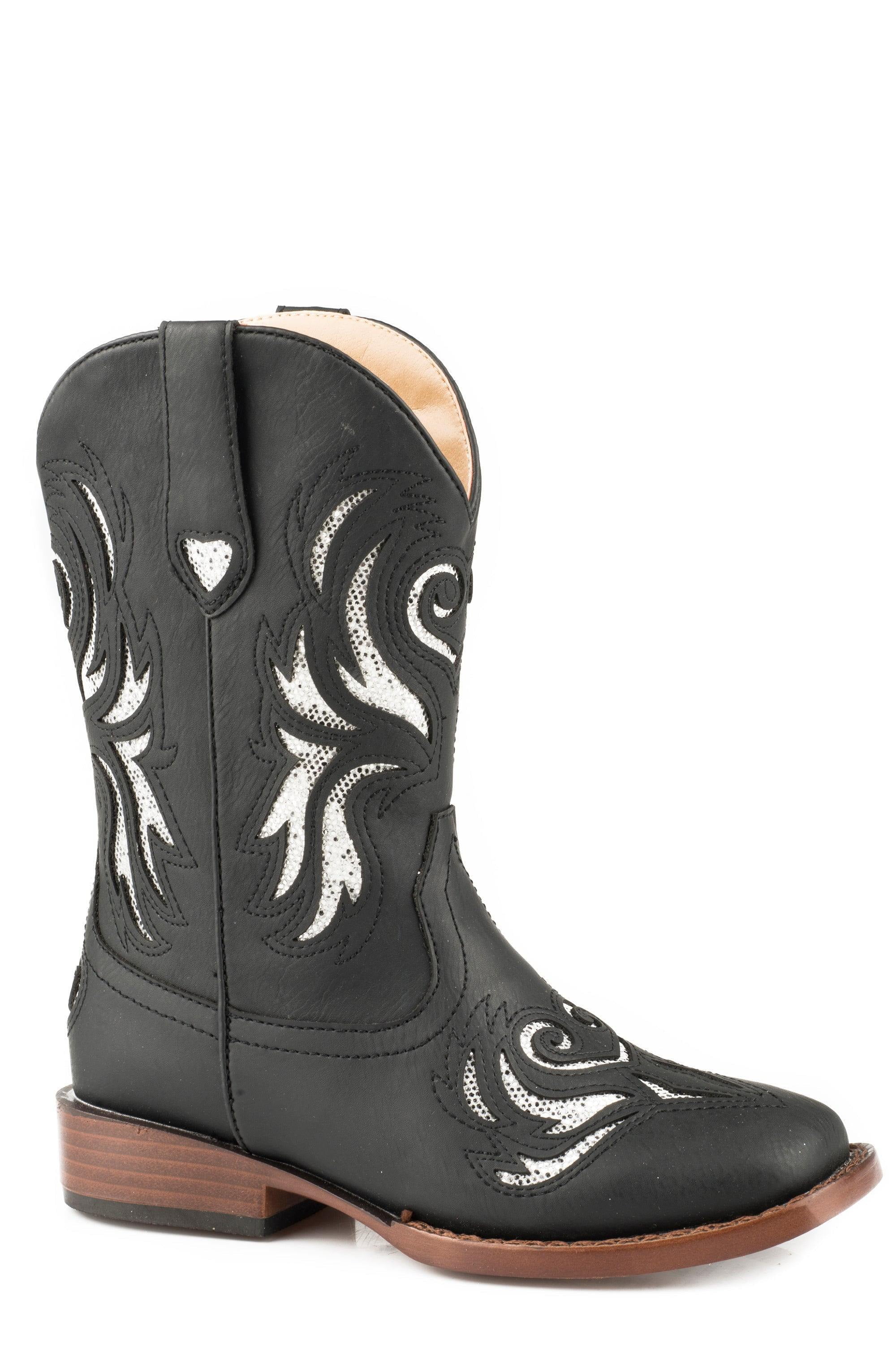 Roper Western Boots Girls Breeze 10 Child Black 09-018-1901-0992 BL - Walmart.com