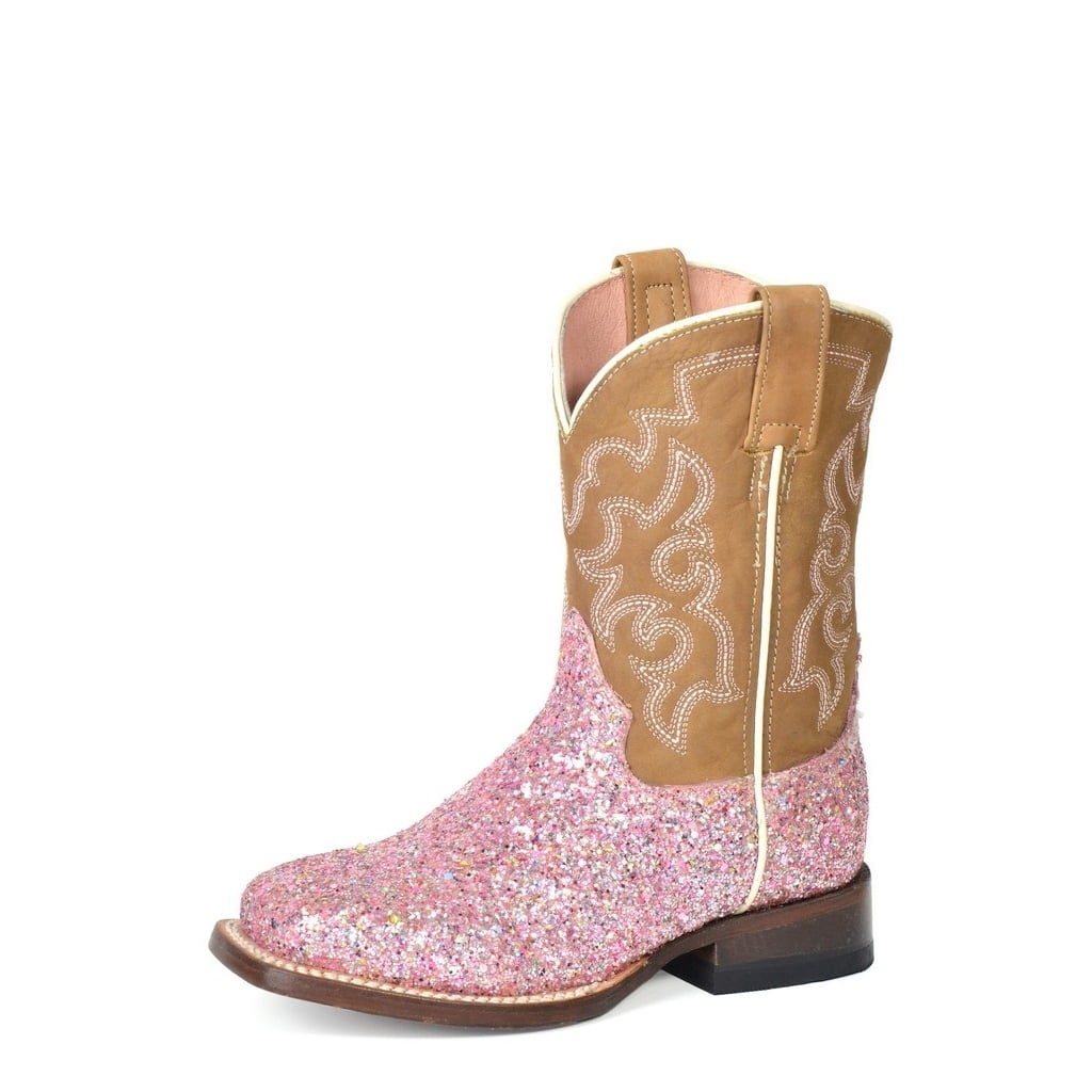 Roper Western Boots Girls Glitter Queen Pink 09-018-7022-8625 PI ...
