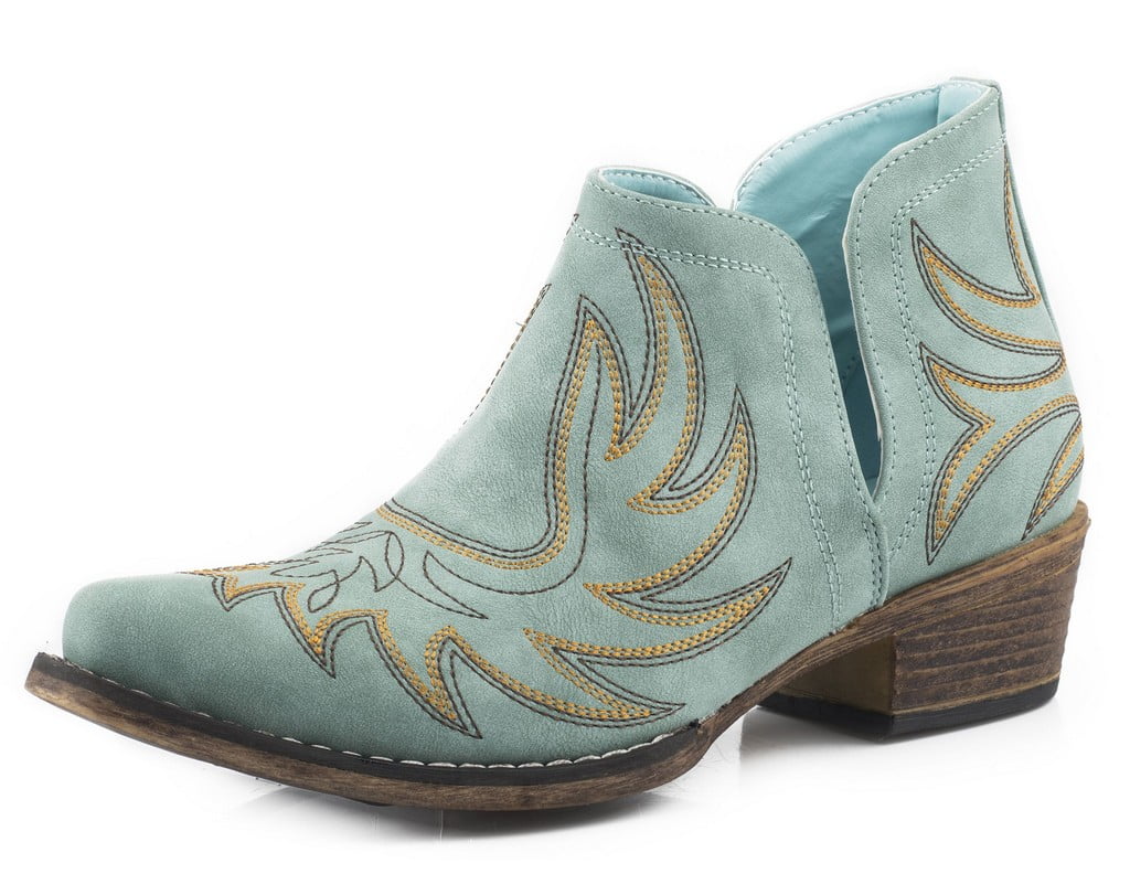 Roper Western Boots Womens Ava Ankle 7.5 B Blue 09-021-1567-1094 BU ...