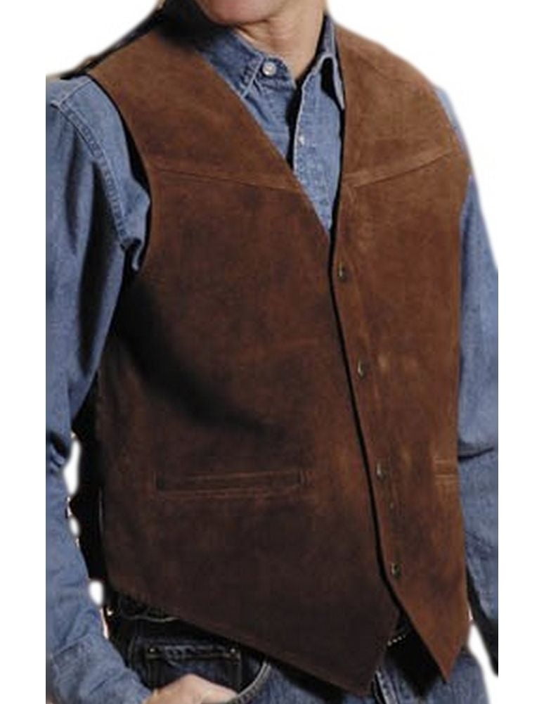 Roper Western Vest Mens Leather Vest Snap Brown 02-075-0500-0513 BR ...