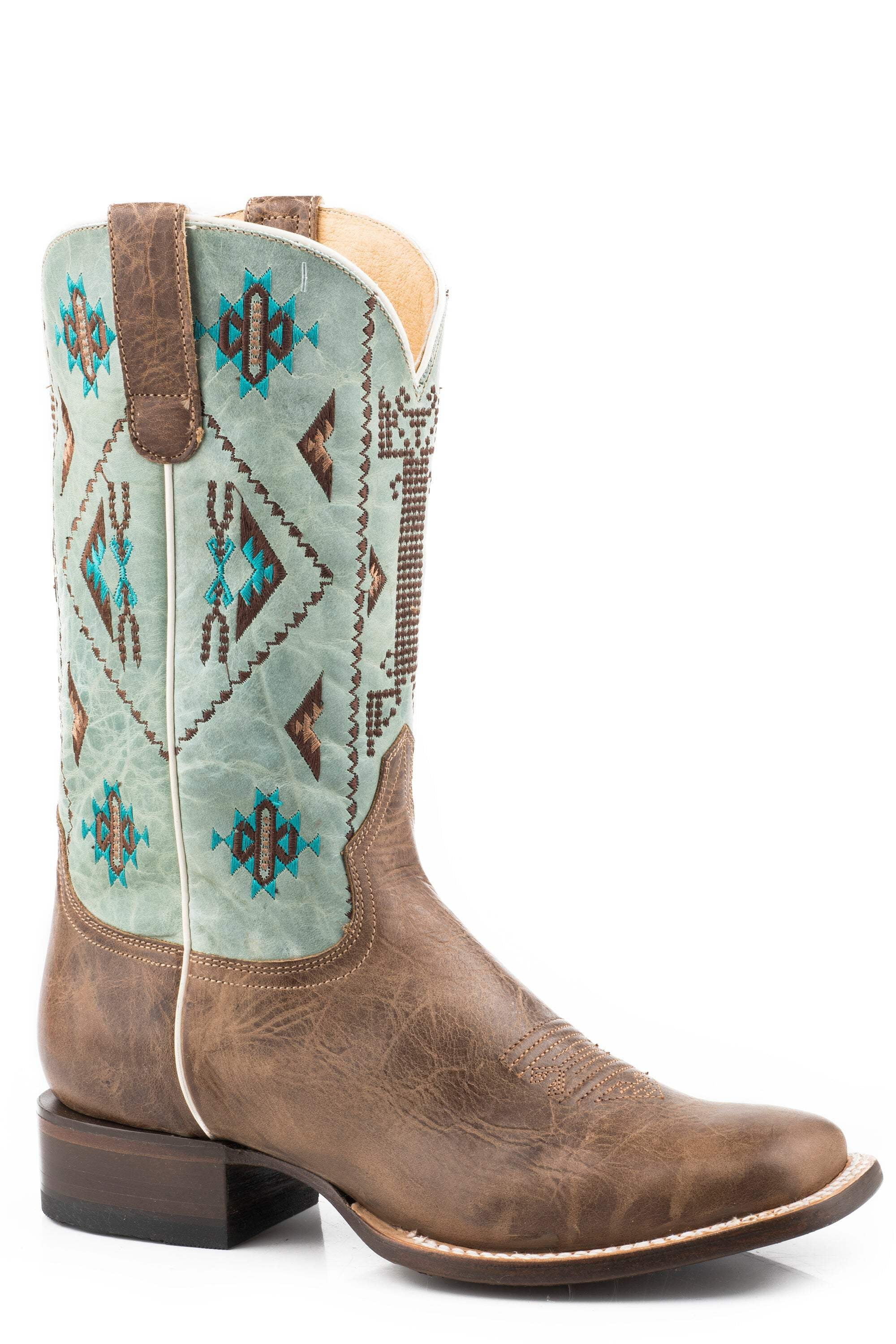 Roper Women's Out West Southwestern Embroidered Performance Western ...