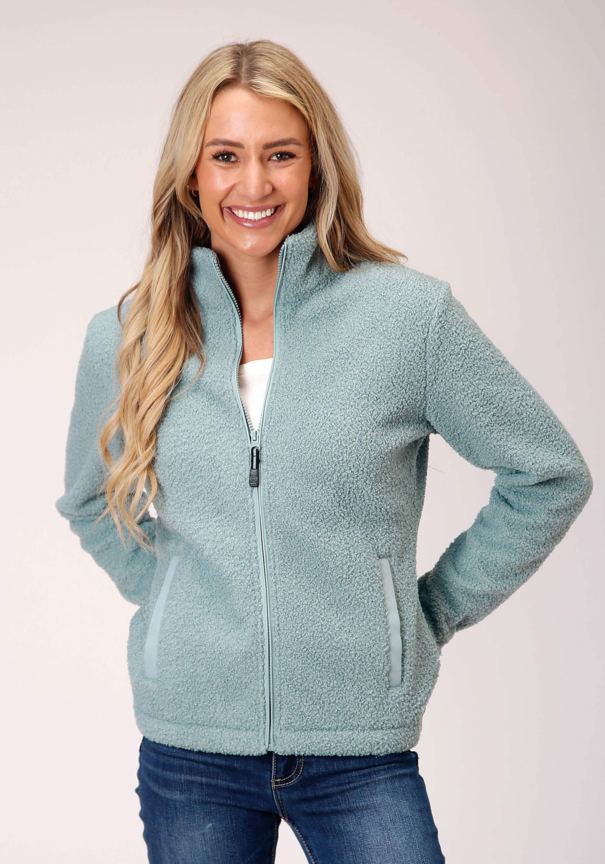 Roper Womens Bonded Faux Lamb Fur Fleece Jckt Pullover - Walmart.com