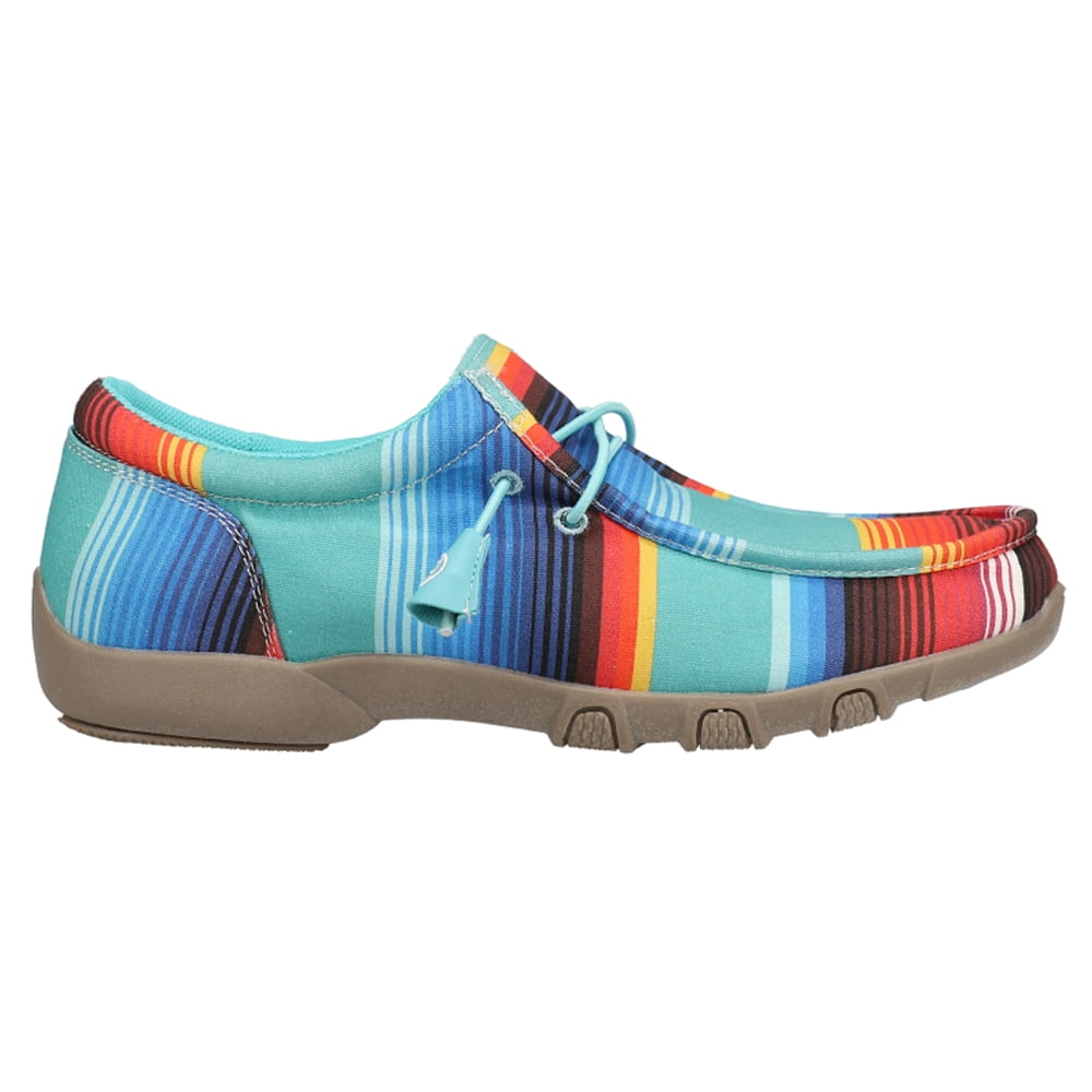 Roper Womens Chillin Serape Striped Slip On Flats Casual Shoes ...