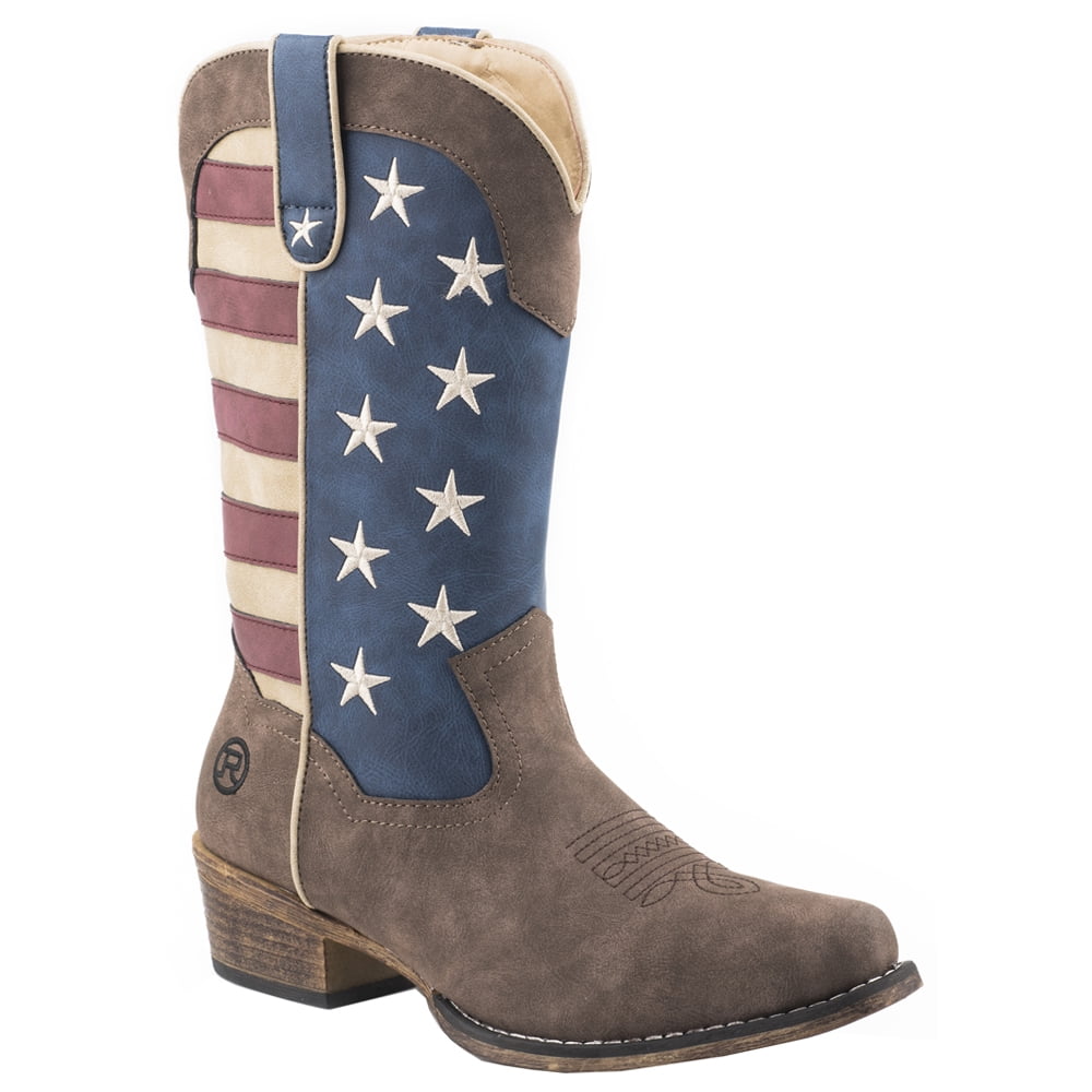 Roper Womens Flotus Tall Snip Toe Casual Boots Mid Calf Low Heel 1-2 ...