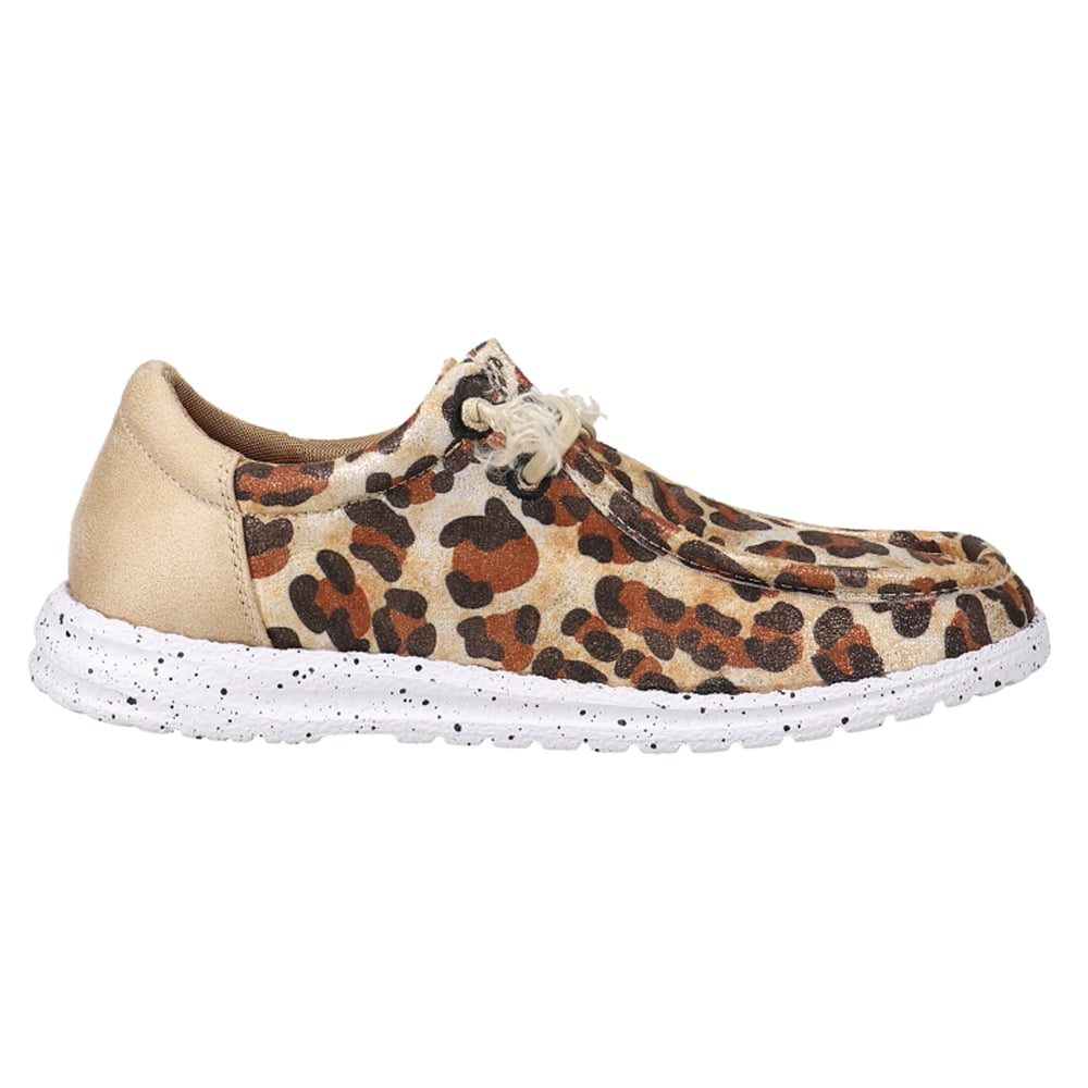 Roper Womens Hang Loose Leopard Slip On Casual Flats Casual Shoes ...