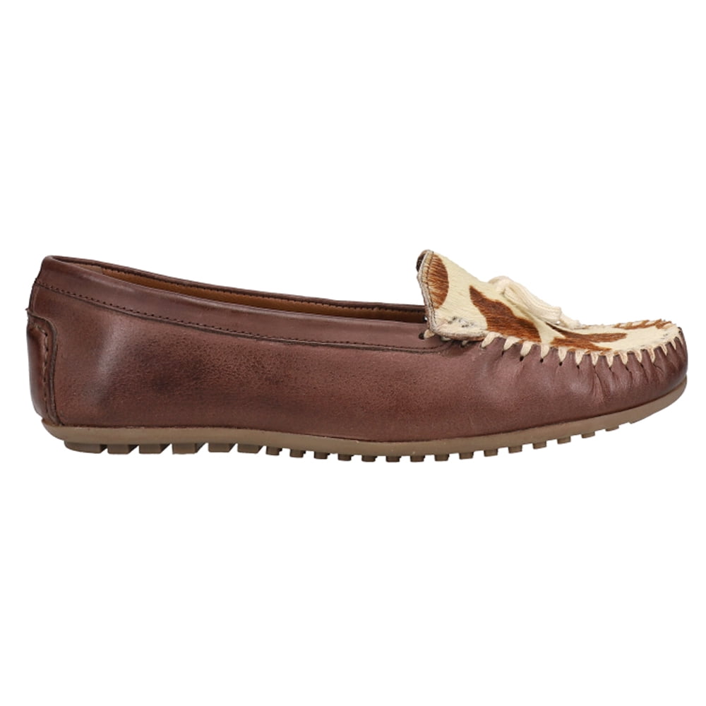 Roper Womens Lilly Cow Print Moccasins Flats Casual Shoes - Walmart.com